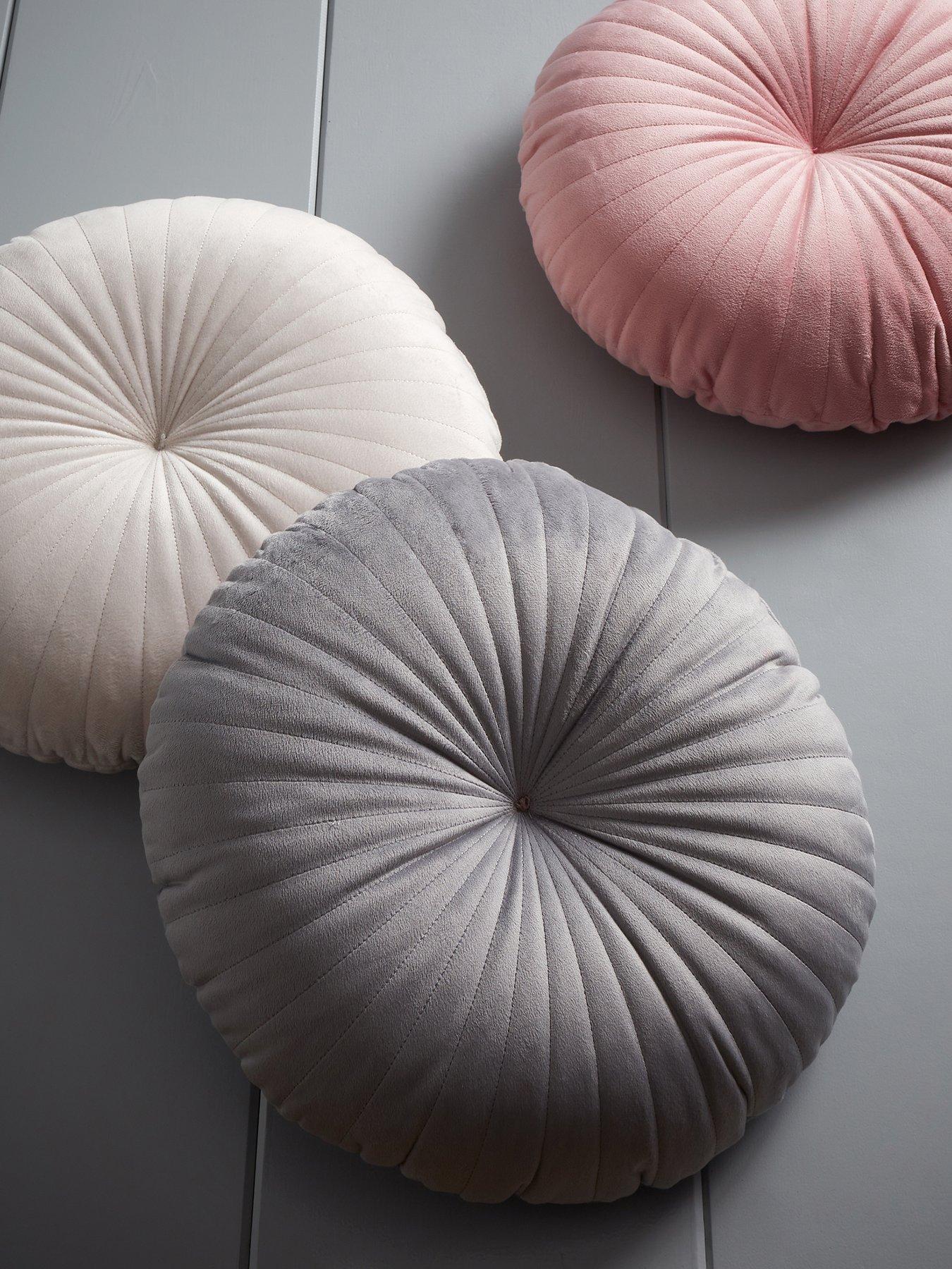 Catherine Lansfield Round Filled Cushion - Grey | Very