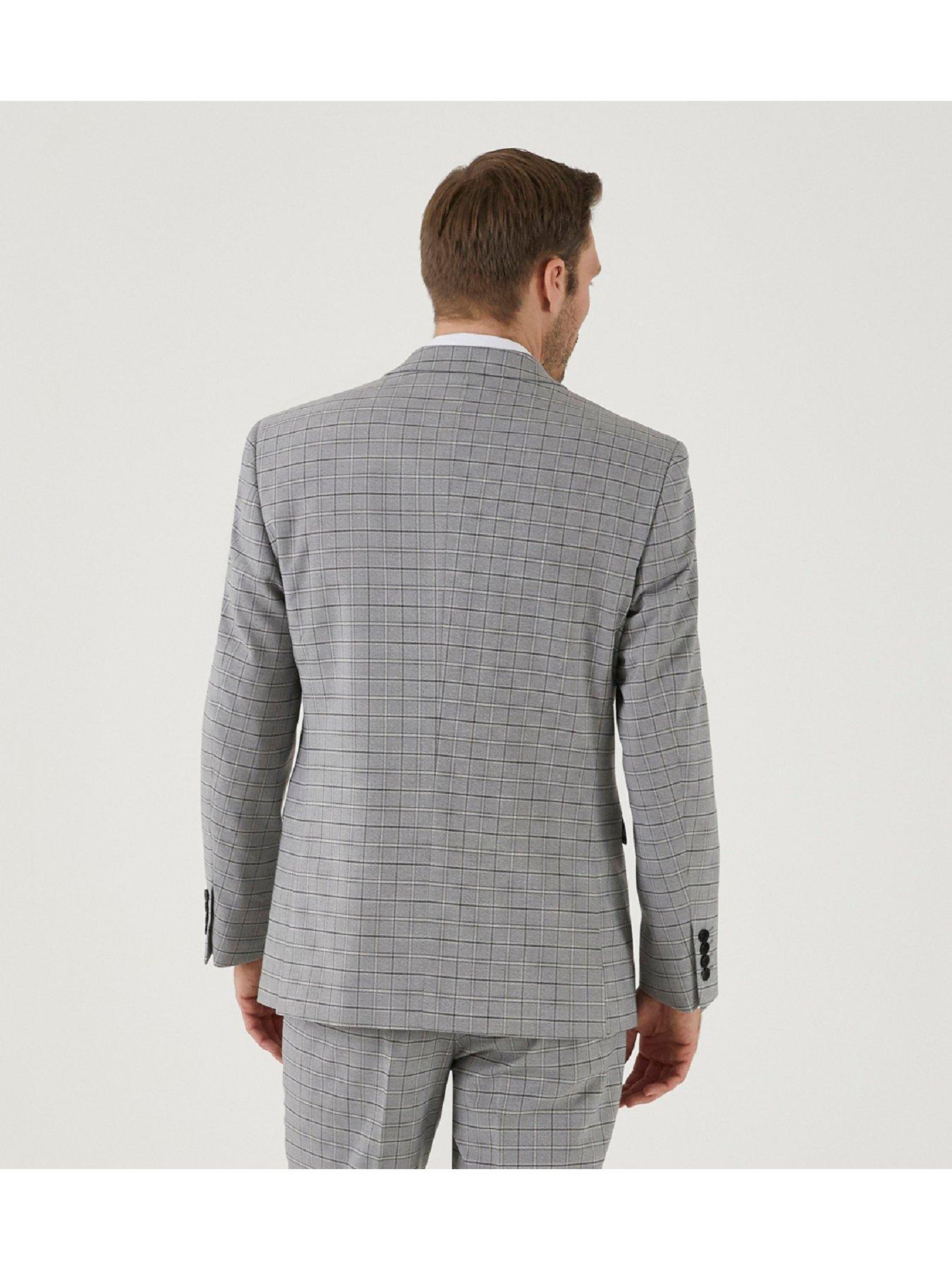 Skopes Brook Tailored Check Jacket - Light Grey | very.co.uk