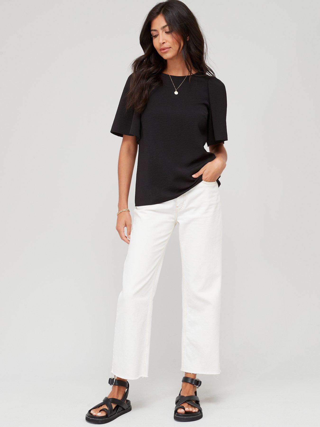The Very Collection Angel Sleeve Blouse - Black | Very