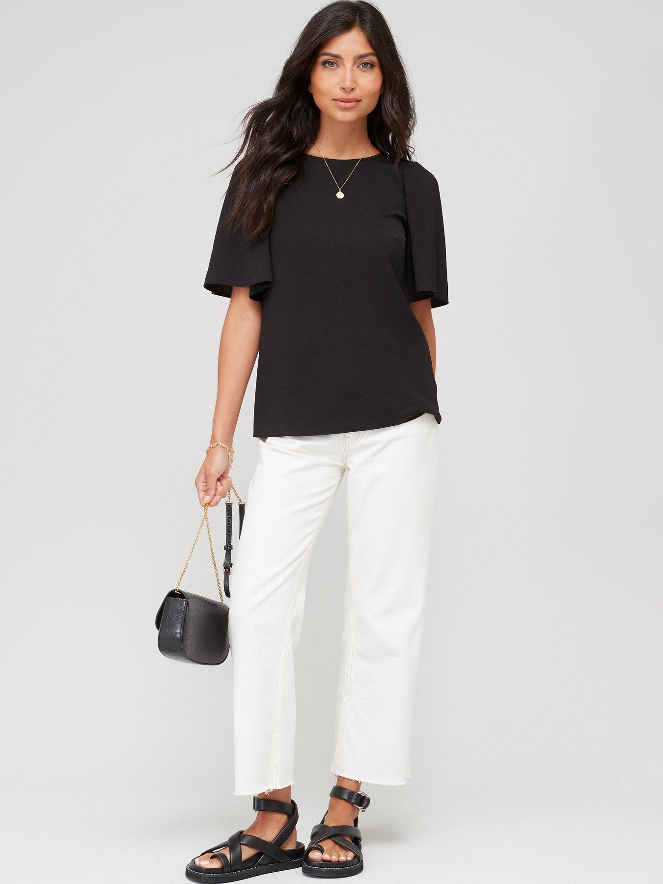 The Very Collection Angel Sleeve Blouse - Black | Very