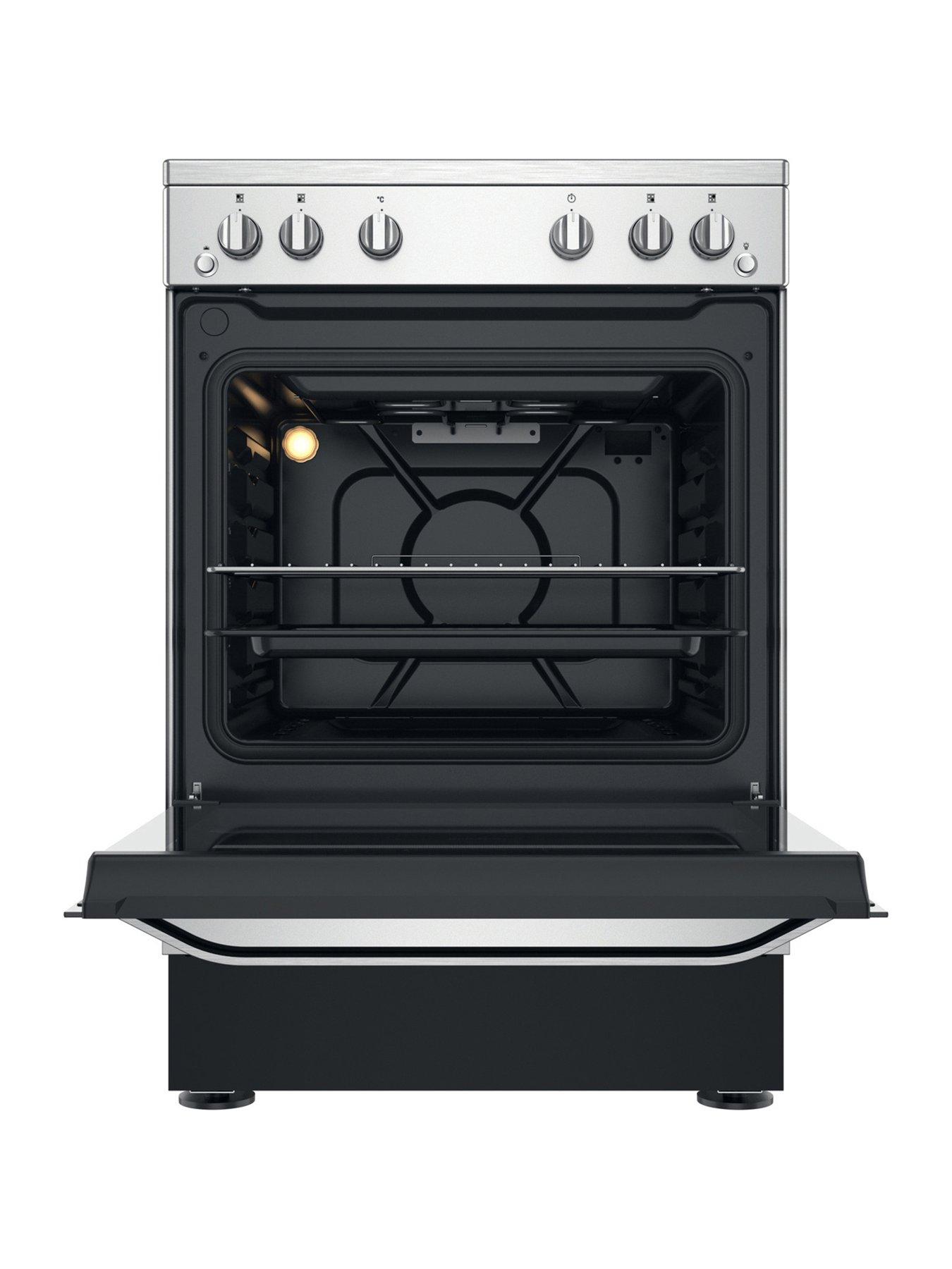 Hotpoint HS67G2PMX 60cm, Single Gas Cooker with Gas Hob - Inox | Very