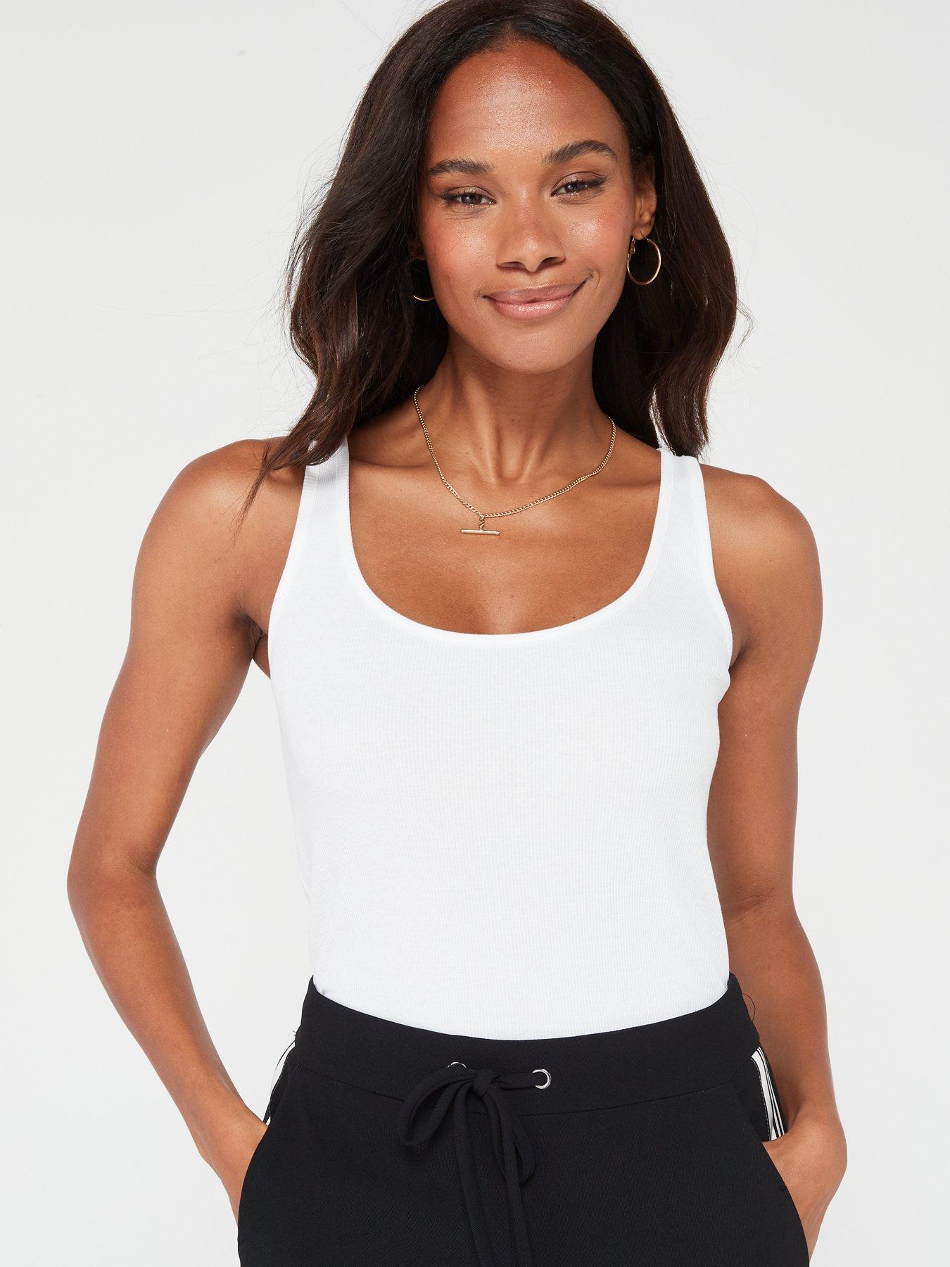 Everyday The Essential Rib Vest - White | Very
