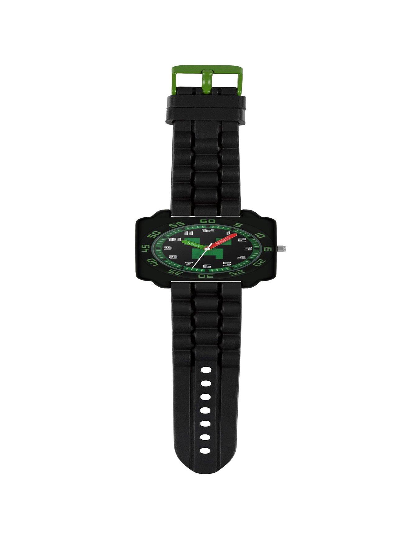 Minecraft Black Silicon Strap Watch | Very