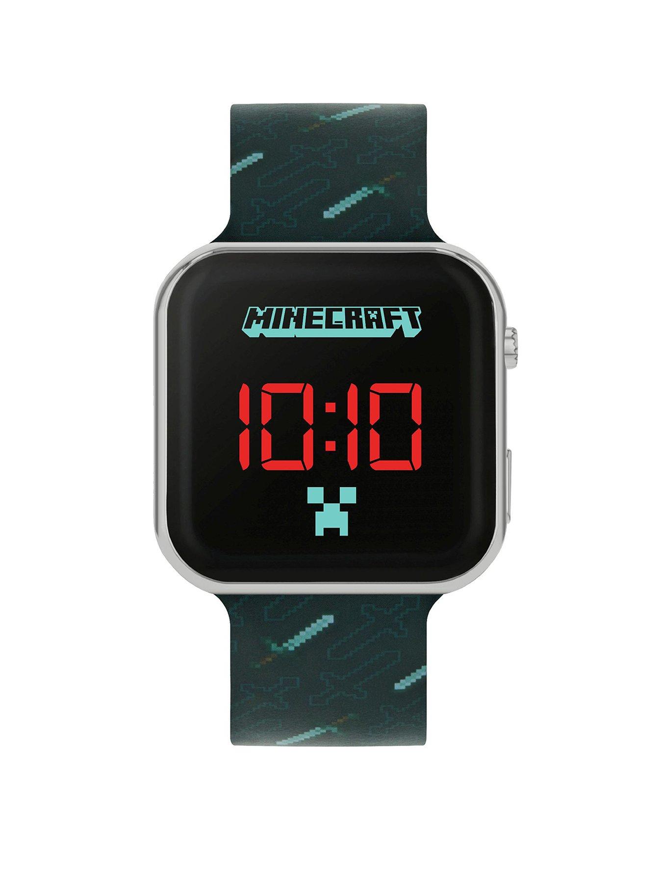 Minecraft Black Strap LED Watch | Very