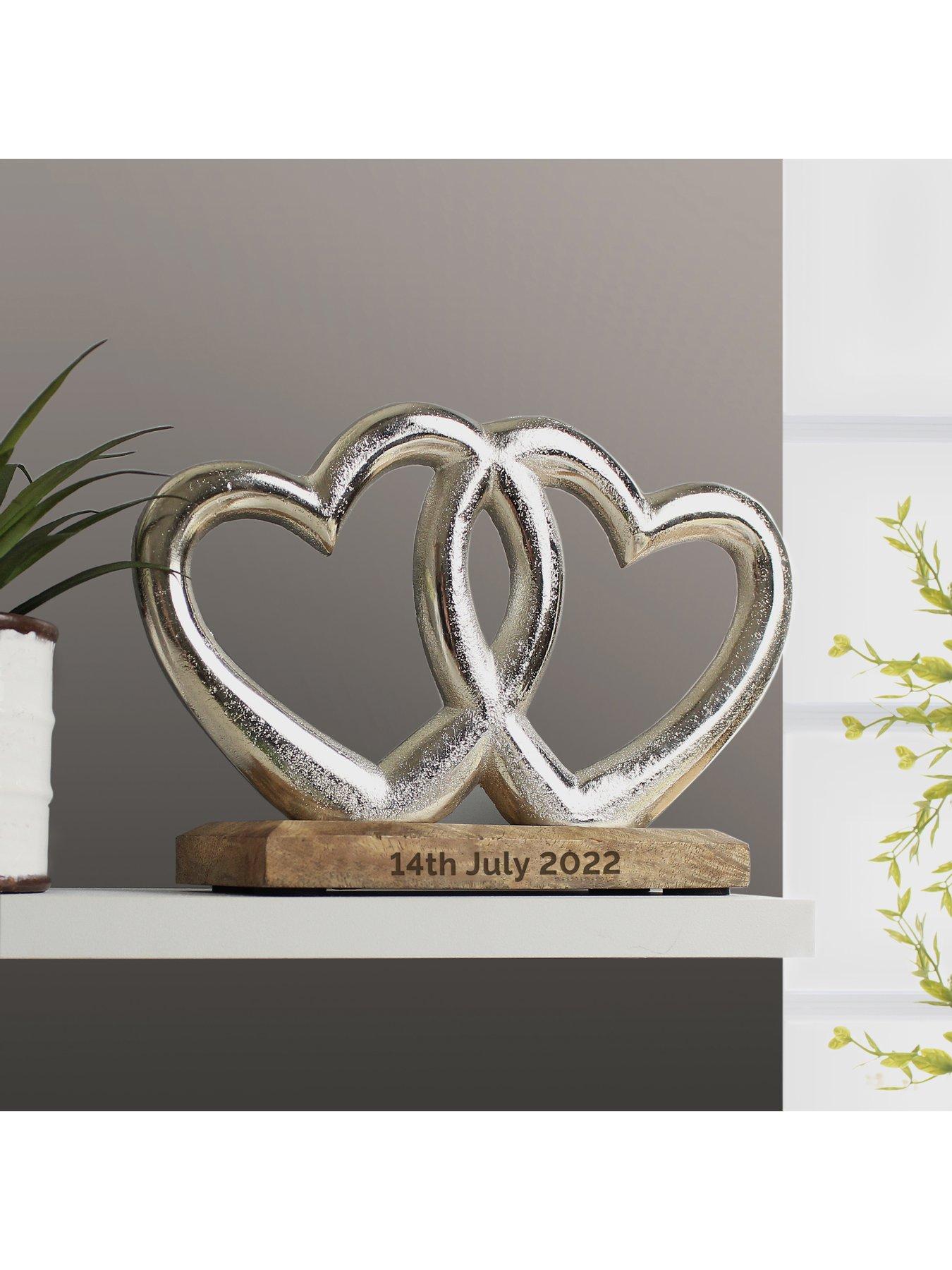 Personalised Double Heart Ornament