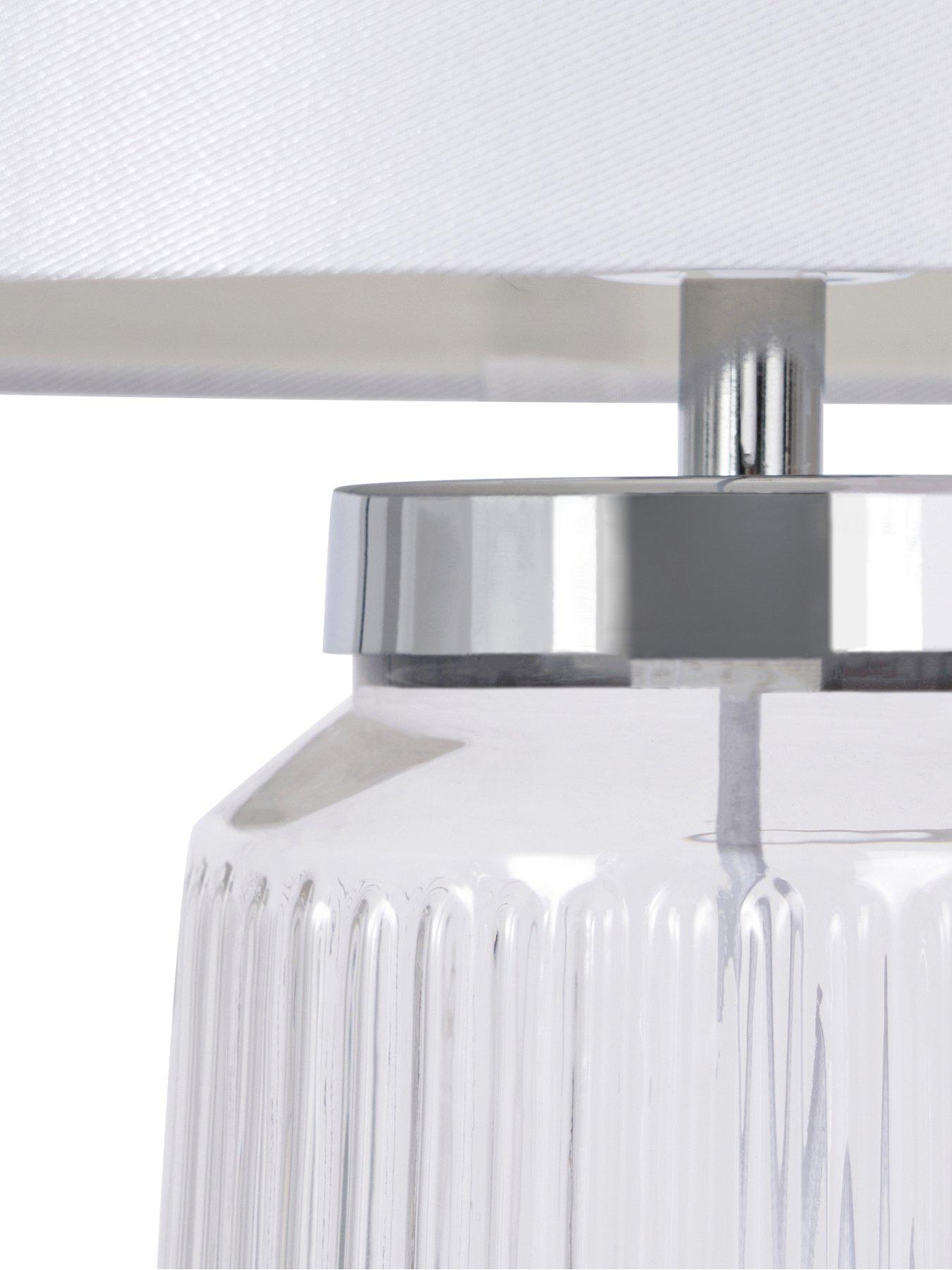 Very Home Rei Ribbed Glass Base Table Lamp | Very