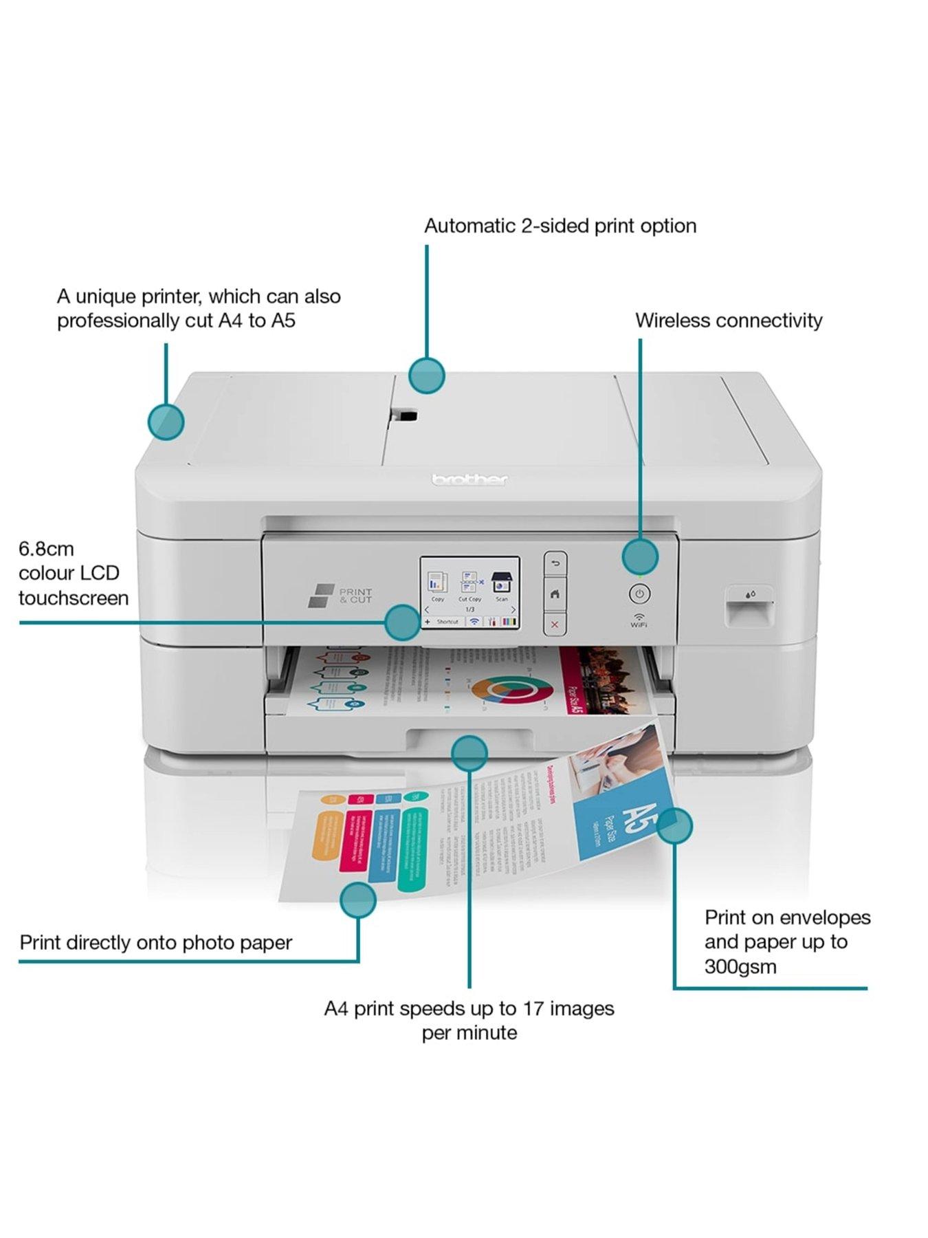 Brother DCPJ1800DW All in One Colour Wireless Inkjet Printer with Automatic Paper Cutter Very