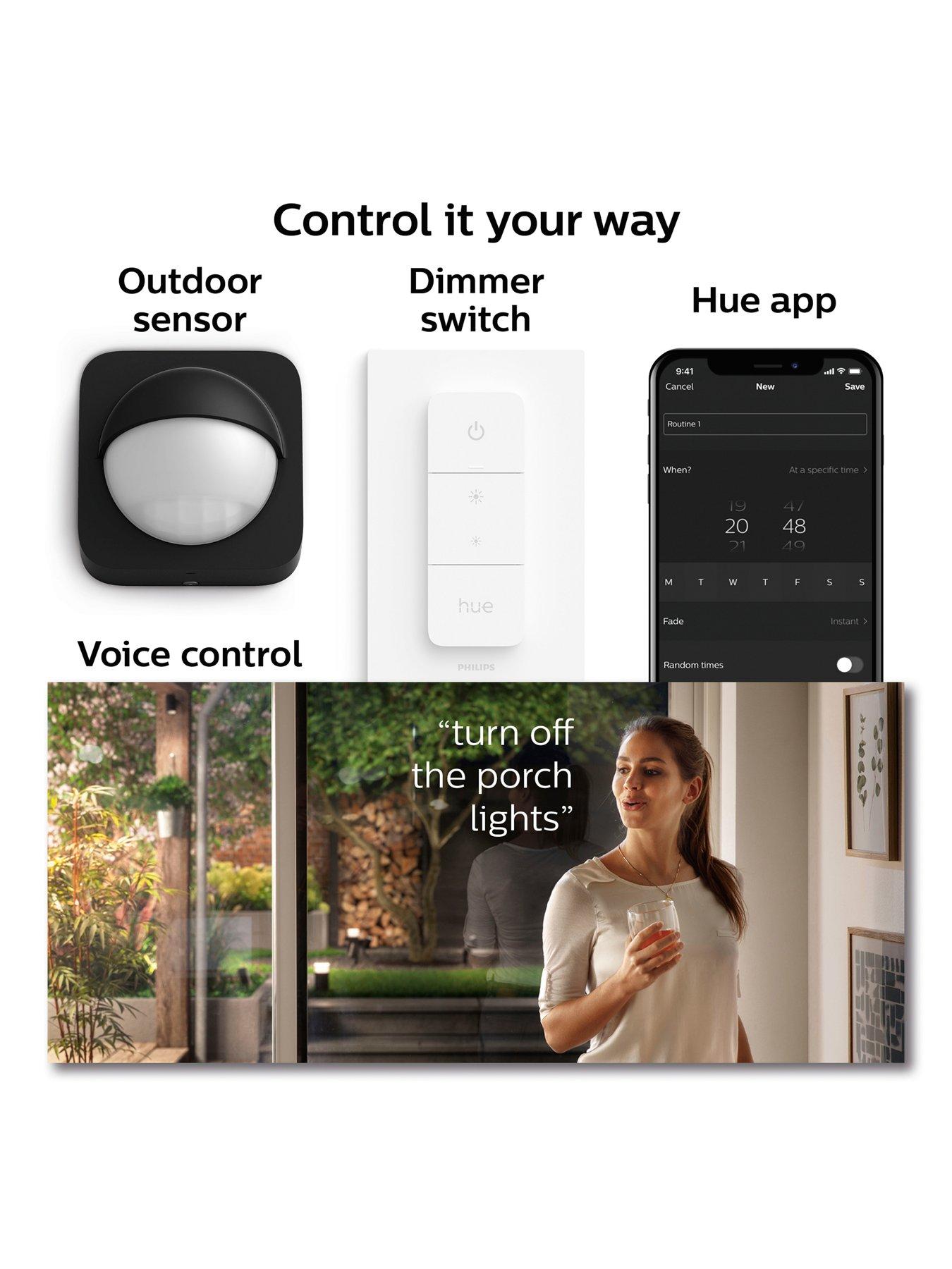 Philips Hue Hue Lily White and Colour Ambiance Outdoor Smart Spotlight ...