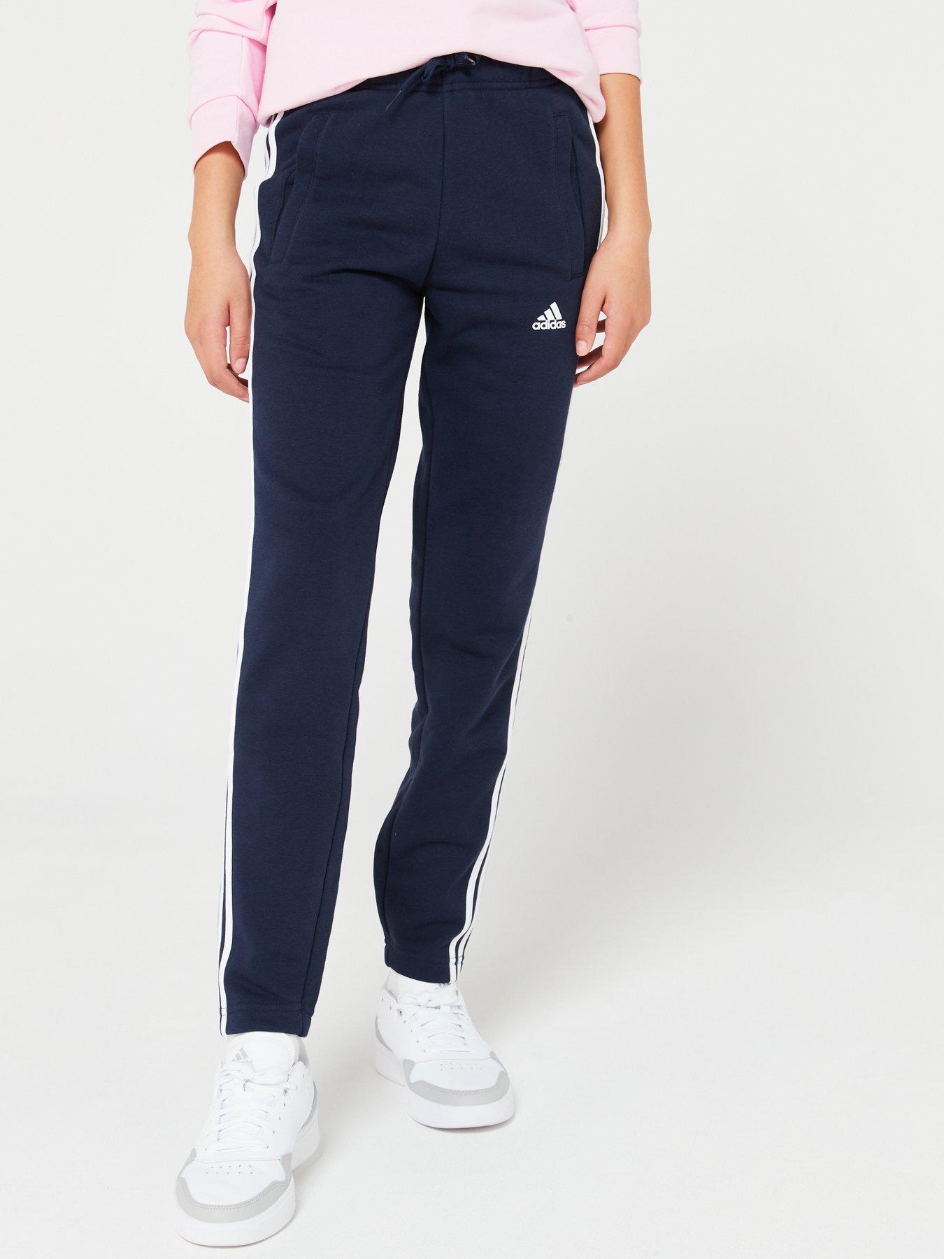 adidas Sportswear Essentials Junior Girls 3 Stripe Pants - Navy | Very ...