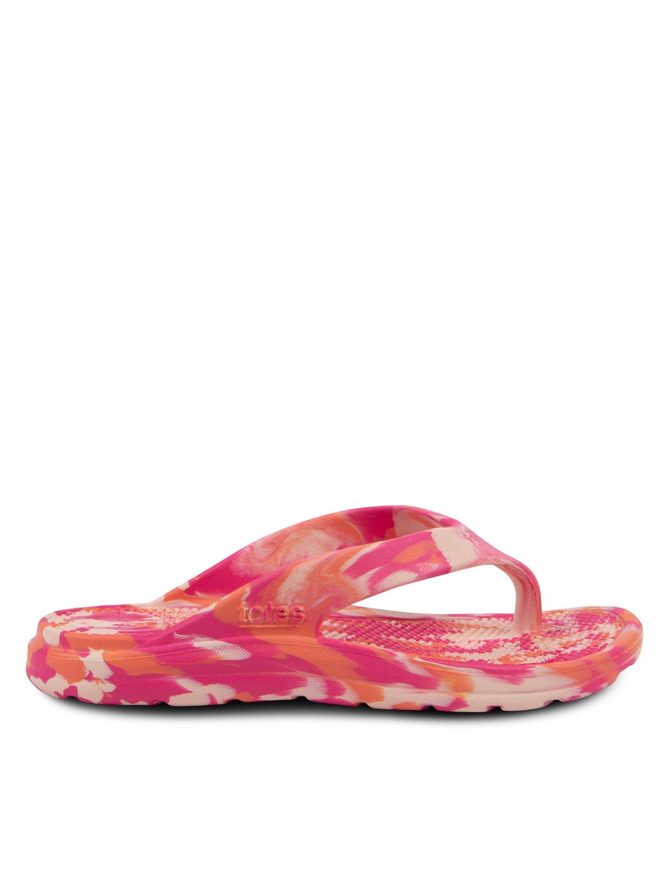 TOTES Ladies Solbounce Toe Post Sandal - Pink | Very