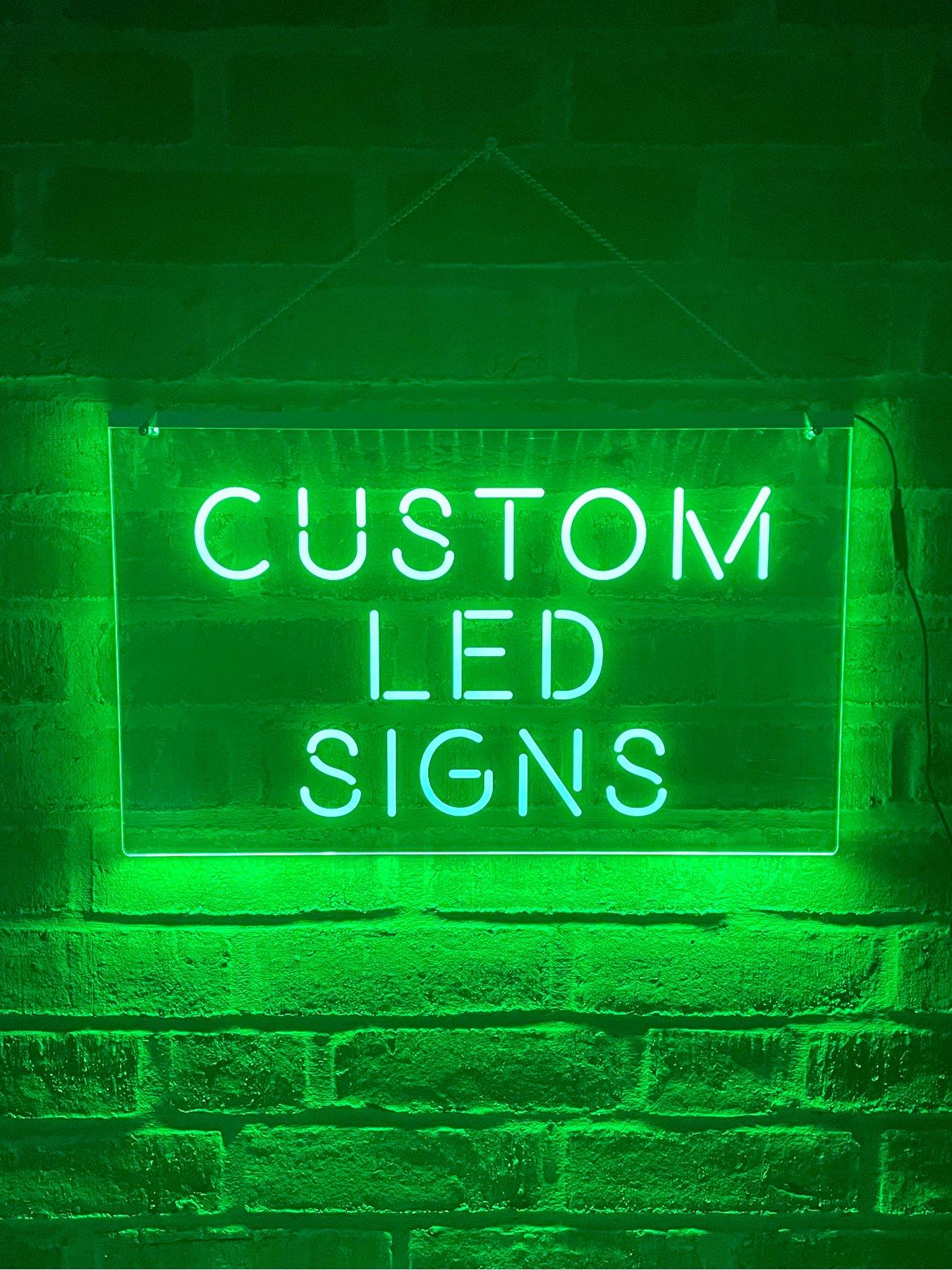 Love Abode Personalised LED Illuminated Custom Sign | very.co.uk