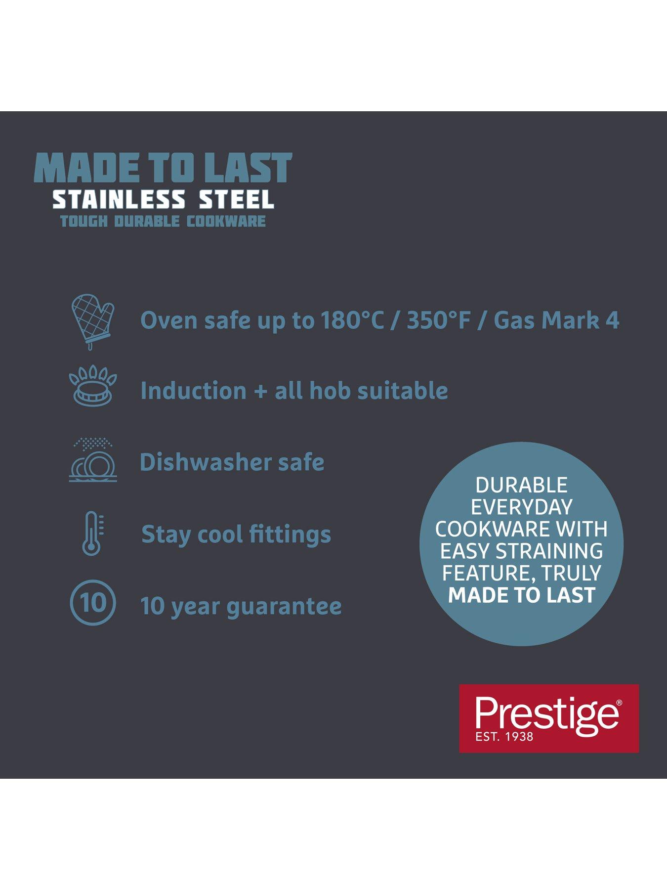 Prestige Made to Last 5-Piece Stainless Steel Cookware Set | very.co.uk