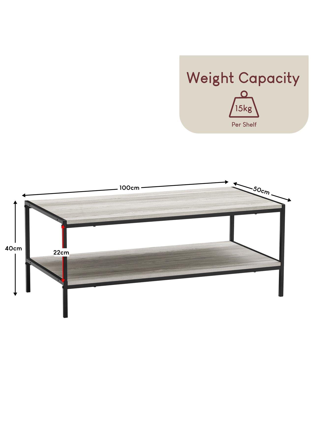 Vida Designs Brooklyn Coffee Table - Grey Oak | Very