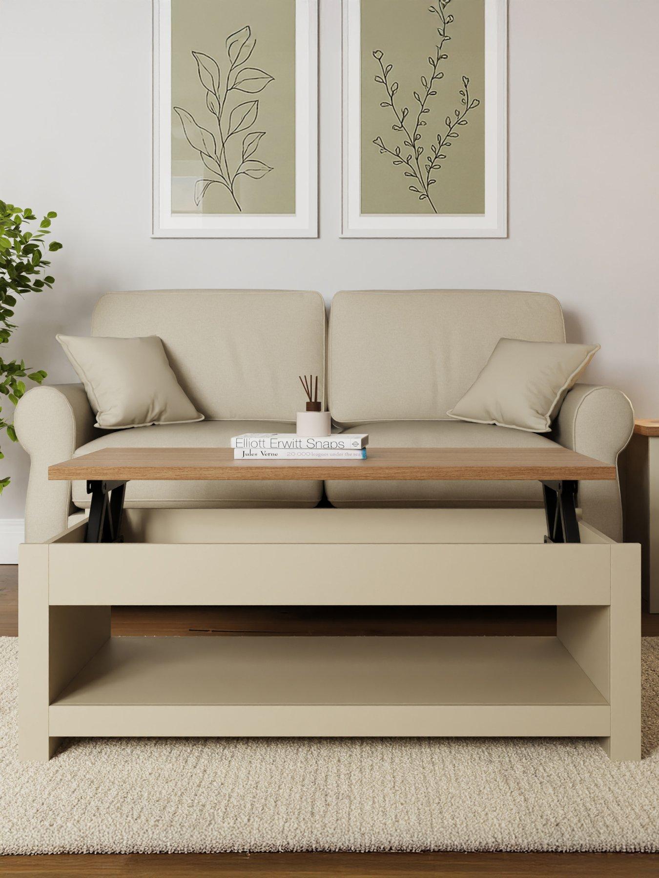 GFW Lancaster Lift Up Coffee Table - Cream | Very