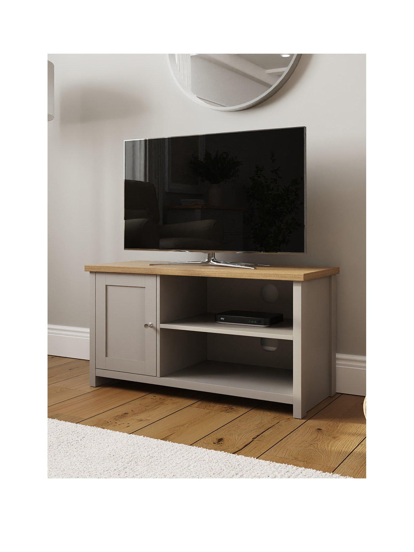 GFW Lancaster 1 Door Small TV Cabinet - fits up to 43 inch TV - Grey ...