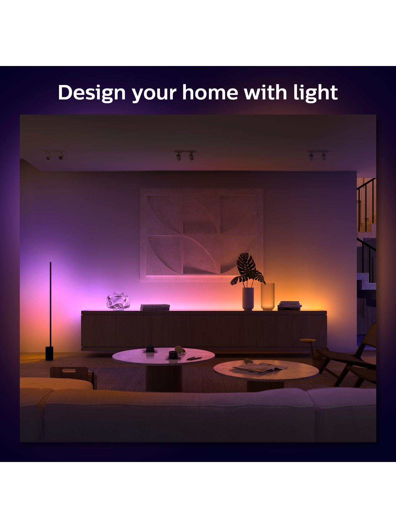 Philips Hue Hue White and Colour Ambiance Gradient Lightstrip 2m and 1m ...