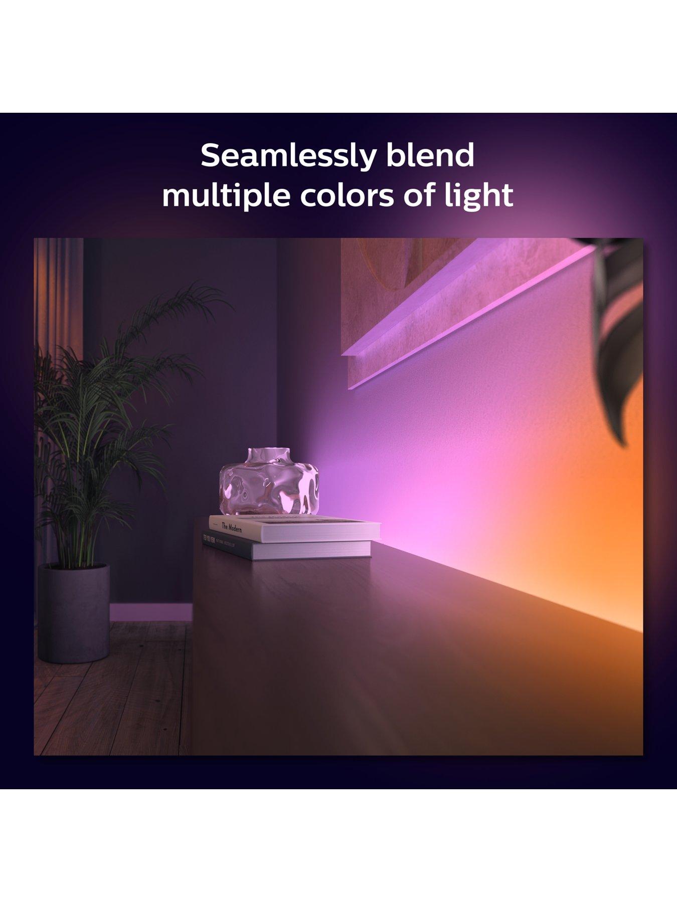 Philips Hue Hue White and Colour Ambiance Gradient Lightstrip 2m and 1m ...