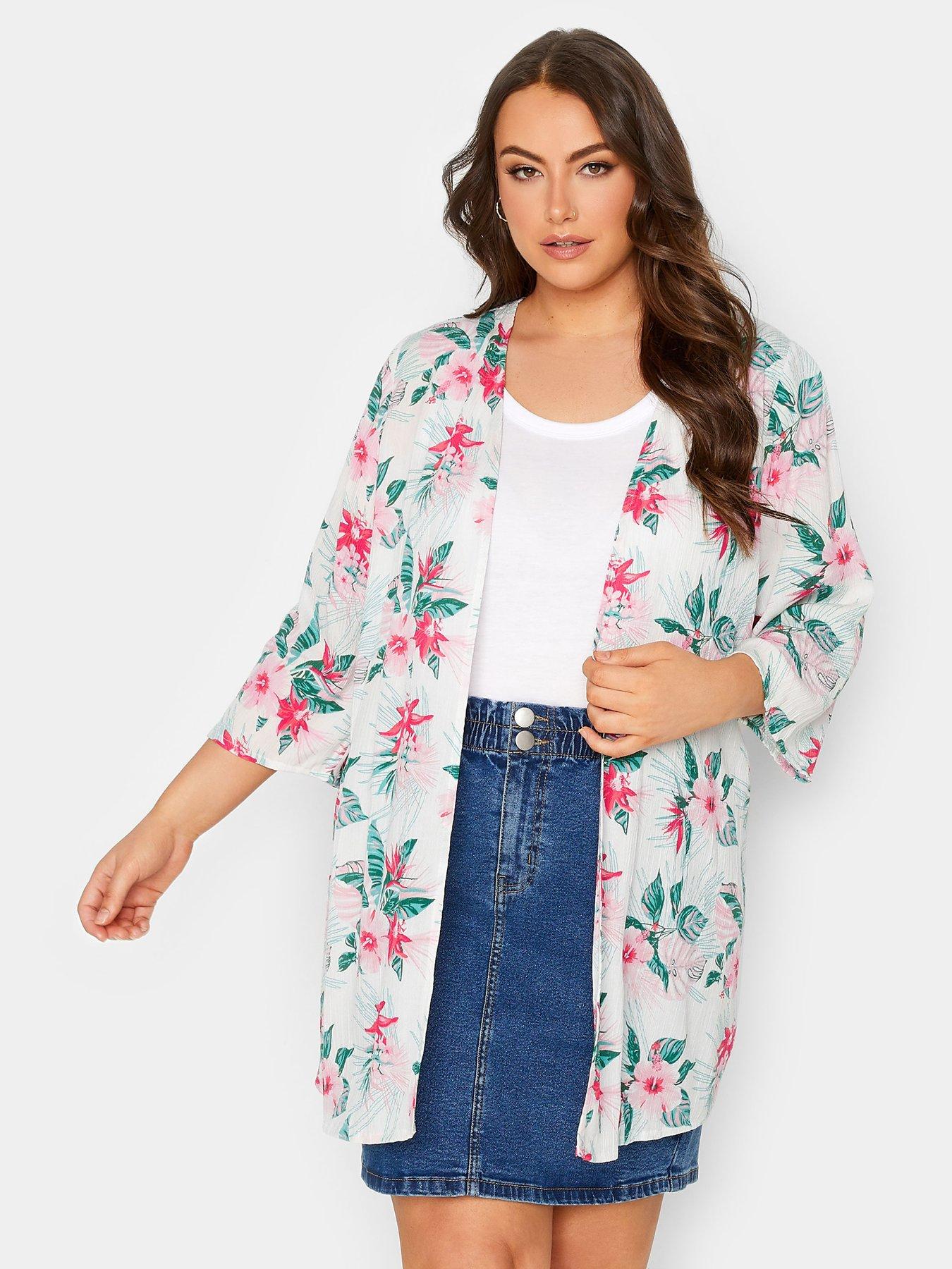Yours Crochet Back Cover Up White Floral | Very.co.uk