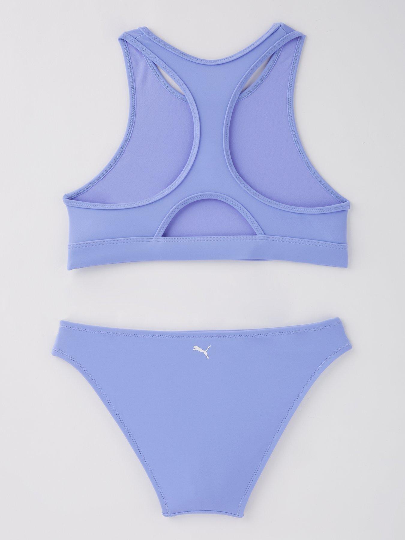 Puma Girls Racerback Bikini Set - Purple | Very.co.uk