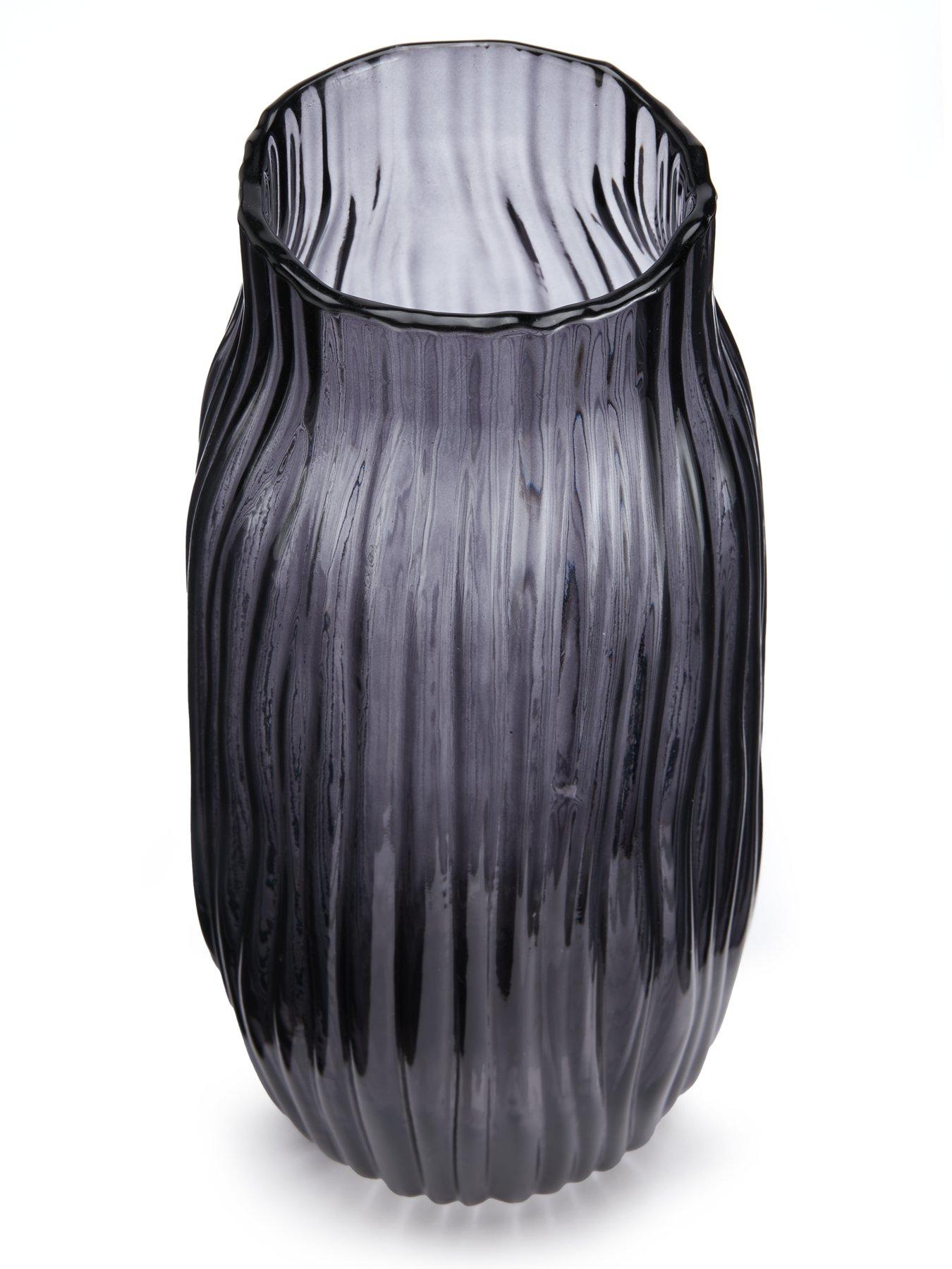 Very Home Ribbed Glass Vase | very.co.uk