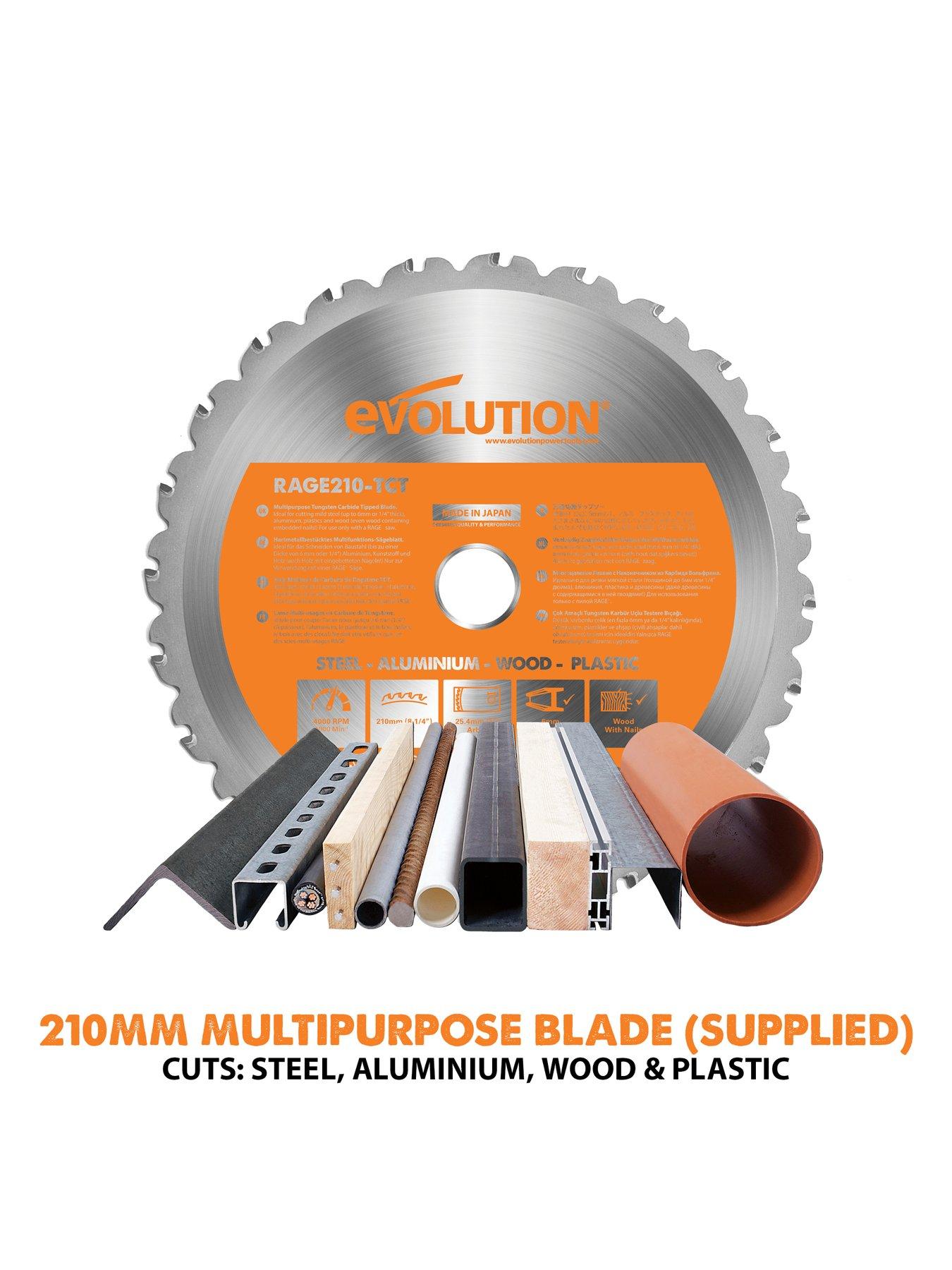 EVOLUTION R210CMS - 210mm Multi-Material Compound Mitre Saw | very.co.uk