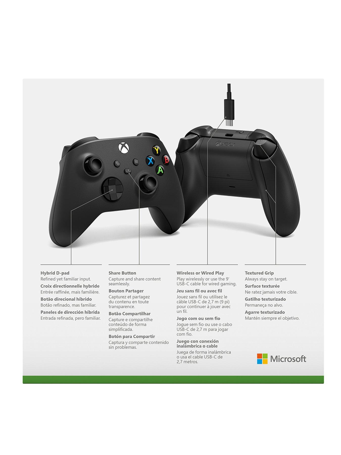 Xbox Wireless Controller - Carbon Black for Xbox Series X|S, Xbox One ...