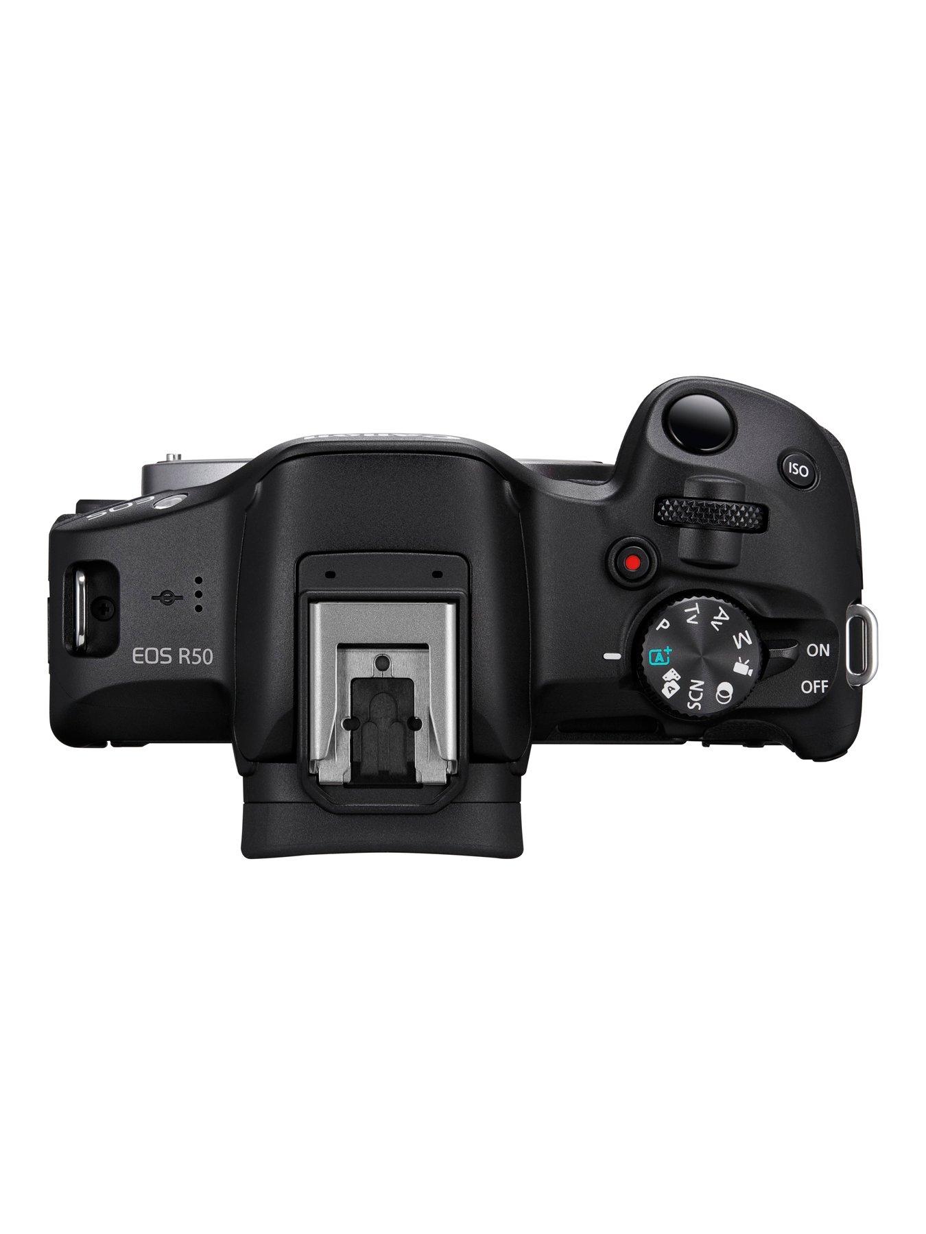 Canon EOS R50 APS-C Mirrorless Camera inc RF-S 18-45mm Lens - Black ...