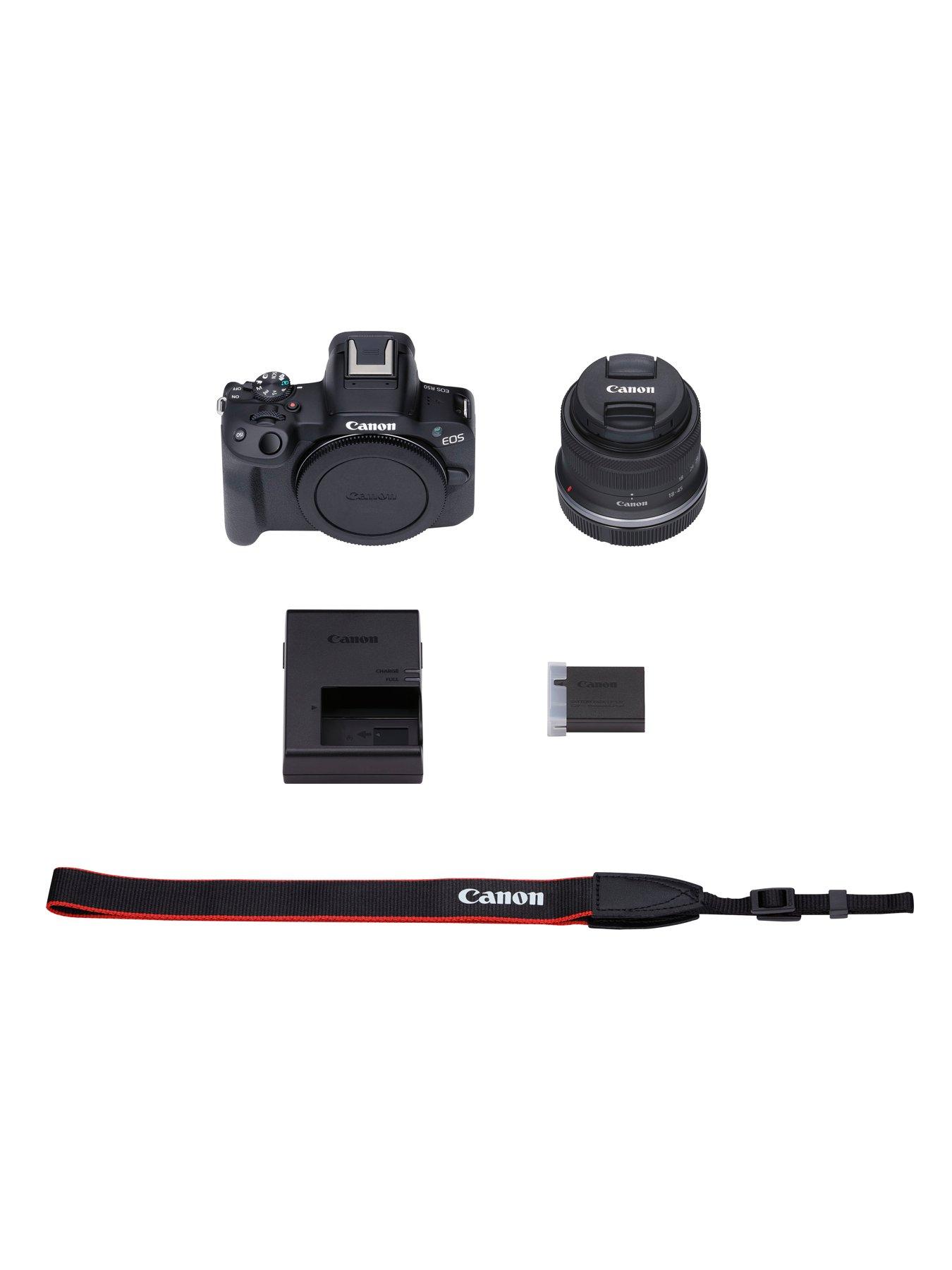 Canon EOS R50 APS-C Mirrorless Camera inc RF-S 18-45mm Lens - Black ...