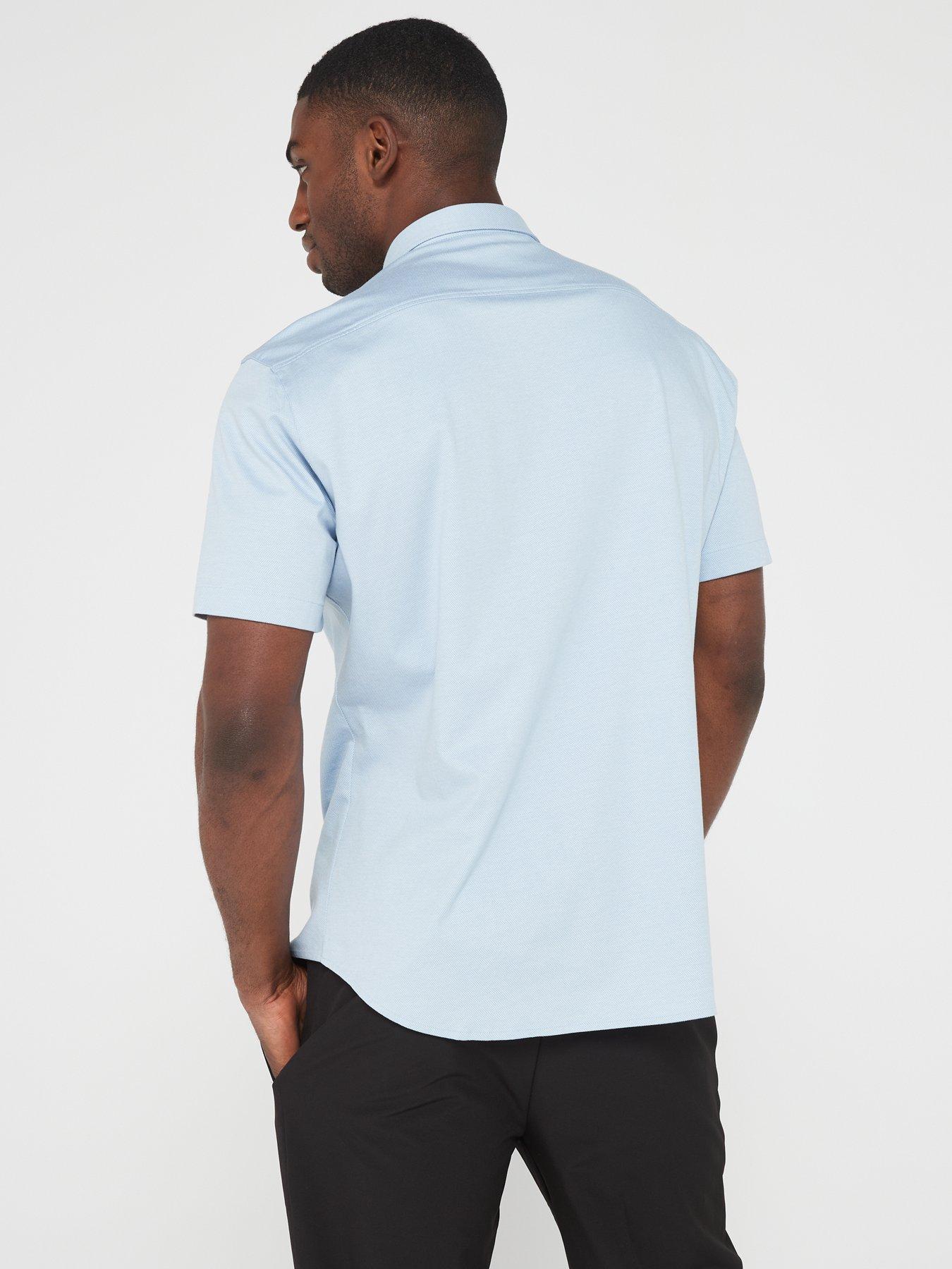 Boss Biadia R Short Sleeve Regular Fit Shirt Light Blue Uk