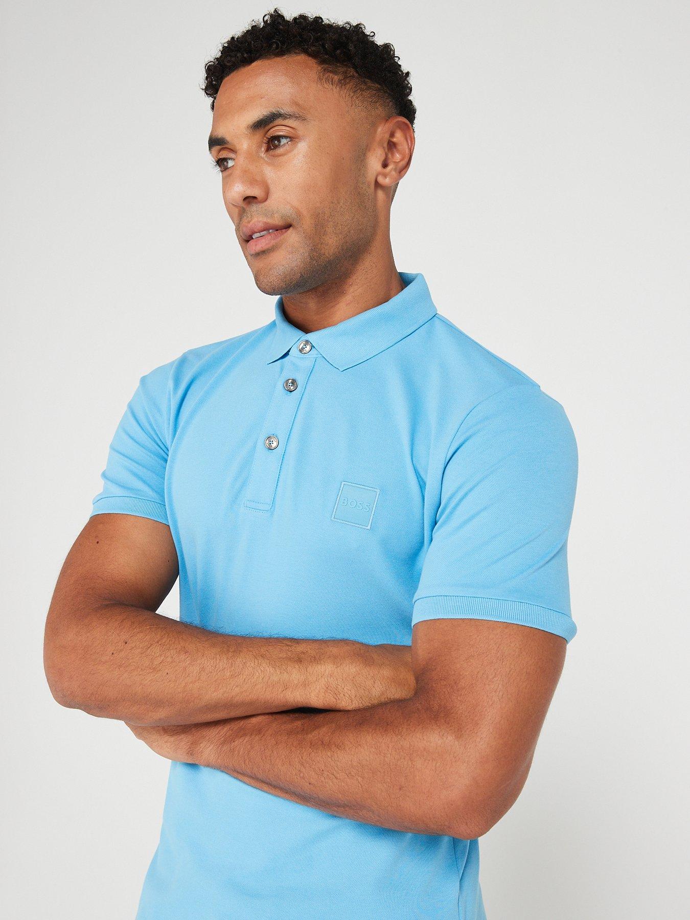 Boss Passenger Slim Fit Polo Shirt Blue Uk