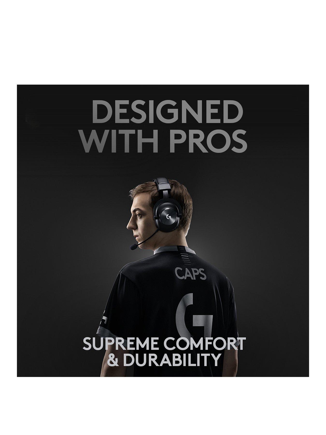 LogitechG PRO X Wireless LIGHTSPEED Gaming Headset - BLACK | very.co.uk