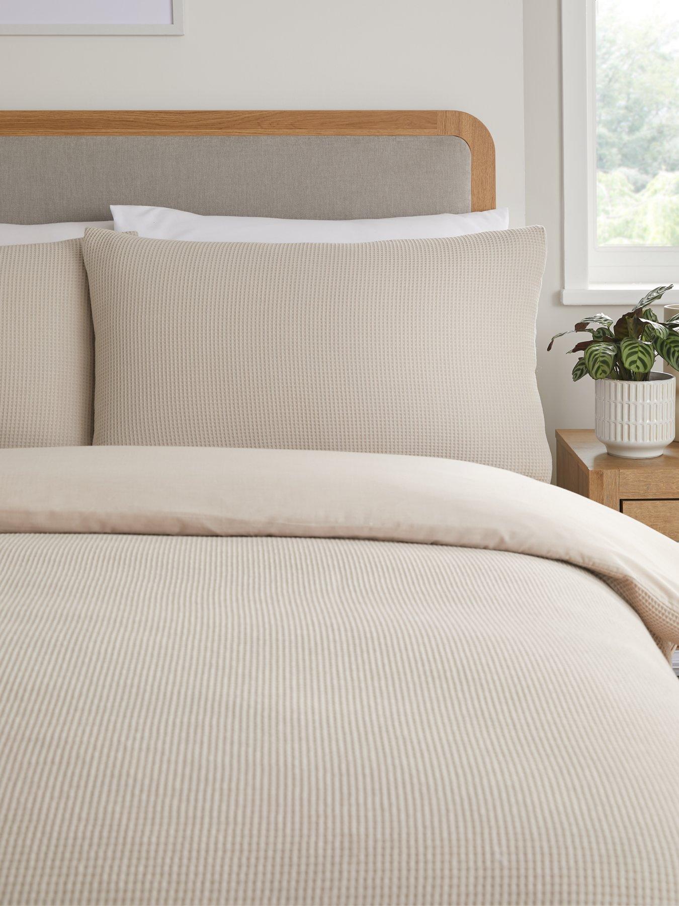 The Very Collection Waffle Duvet Cover Set - Natural | Very