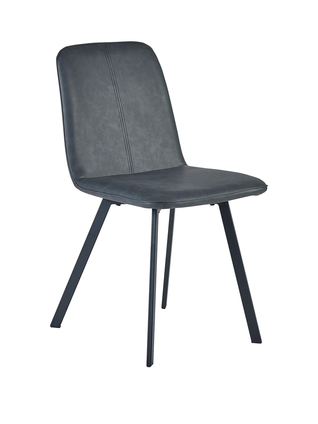 Julian Bowen Goya Pair of Dining Chairs - Black | very.co.uk
