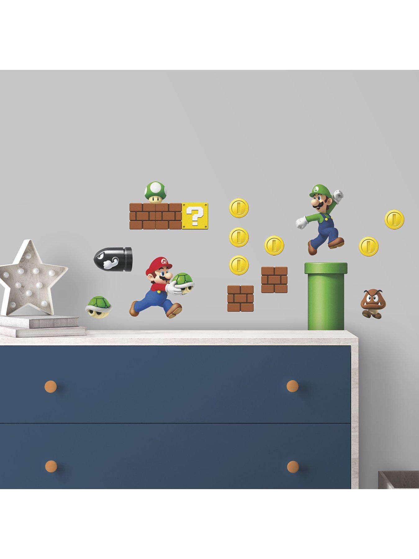 Fine Decor Super Mario Build-A-Scene Peel and Stick Wall Decal Set | Very