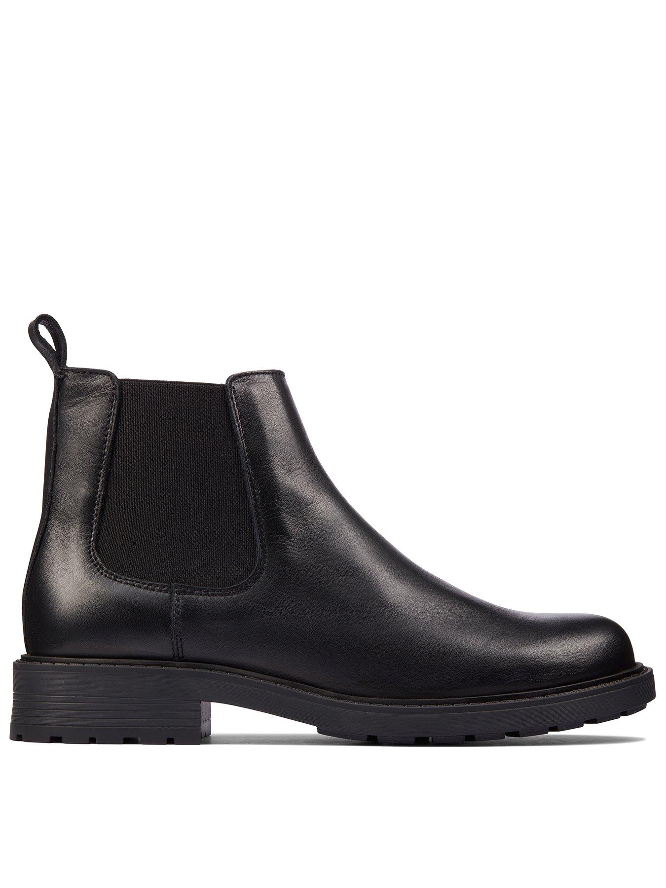Clarks Orinoco2 Lane Wide Fit Boots - Black Leather | Very