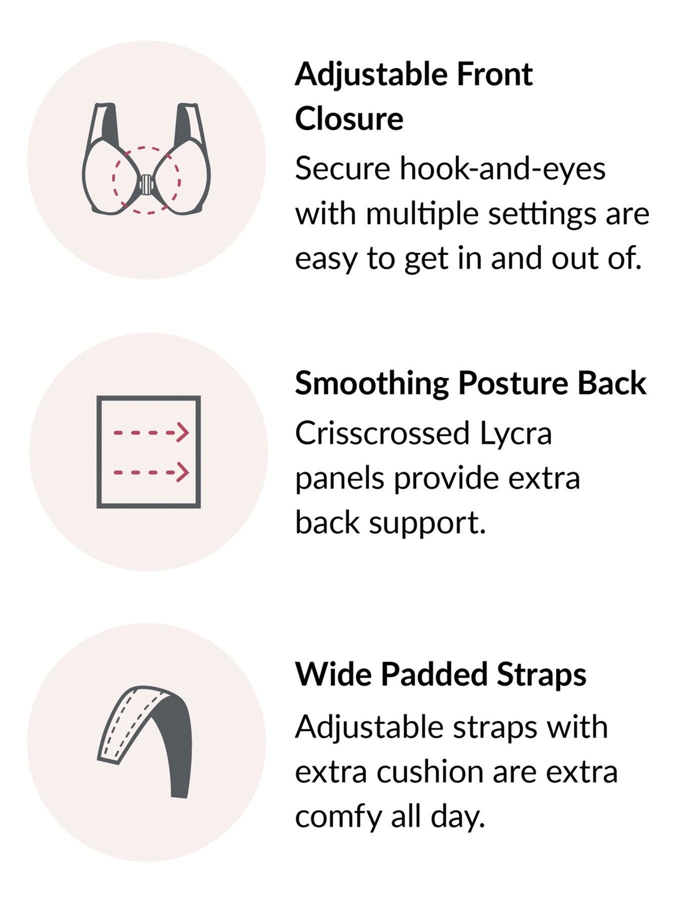 Glamorise Front Close Posture Back Bra - Beige | Very