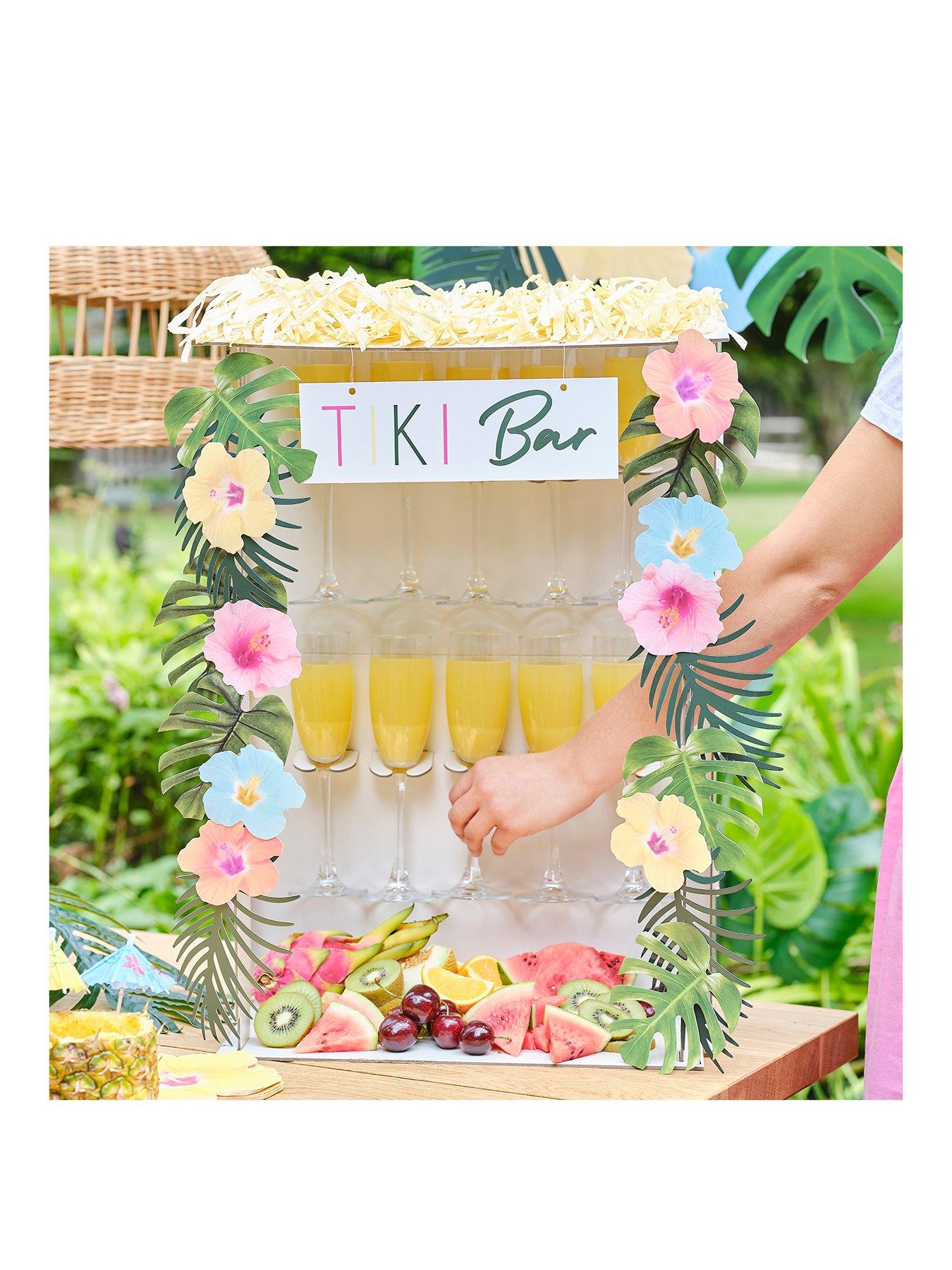 Ginger Ray Treat Stand - Tiki Bar Drinks Stand with Grazing Board ...