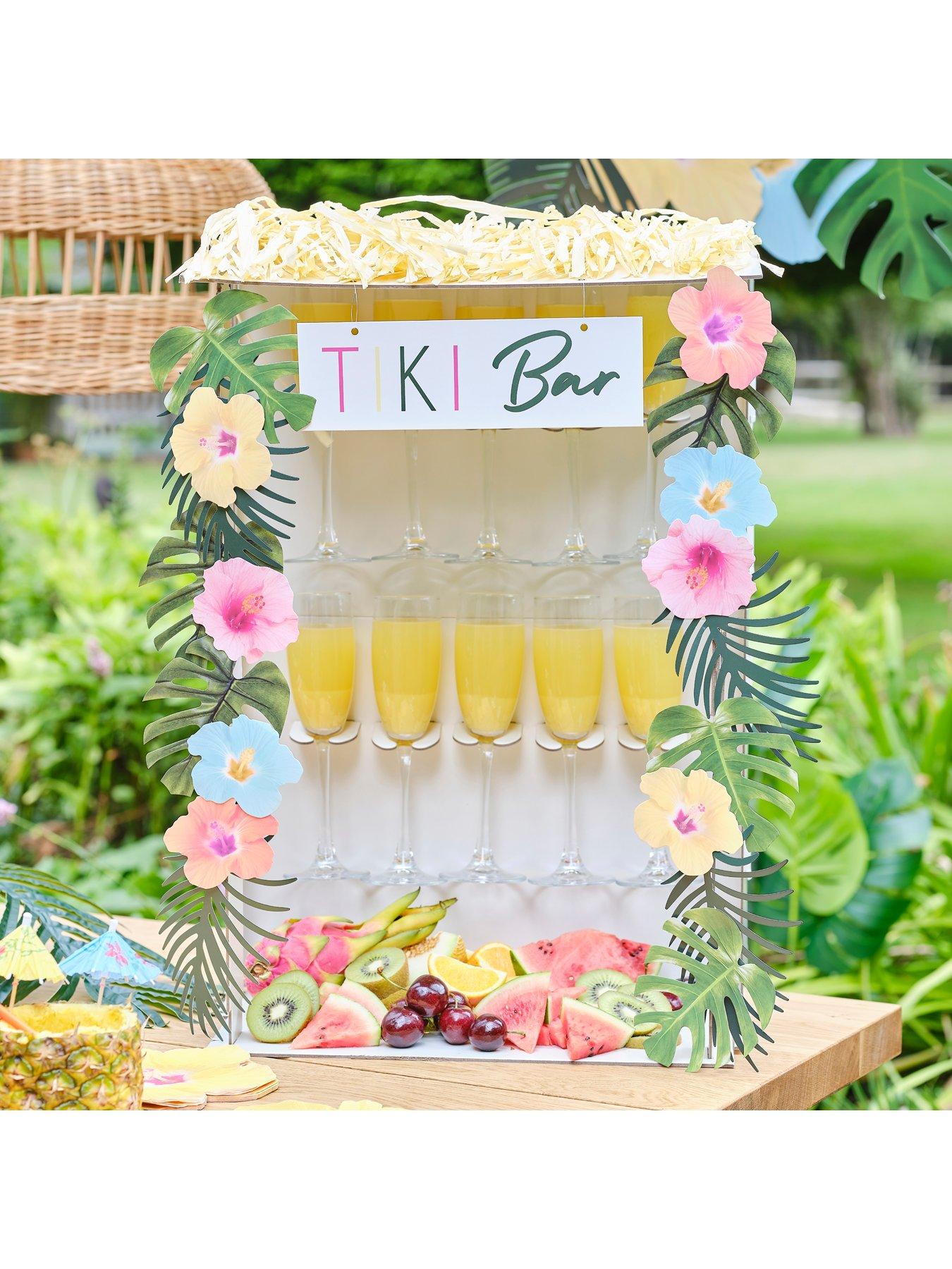 Ginger Ray Treat Stand - Tiki Bar Drinks Stand with Grazing Board ...