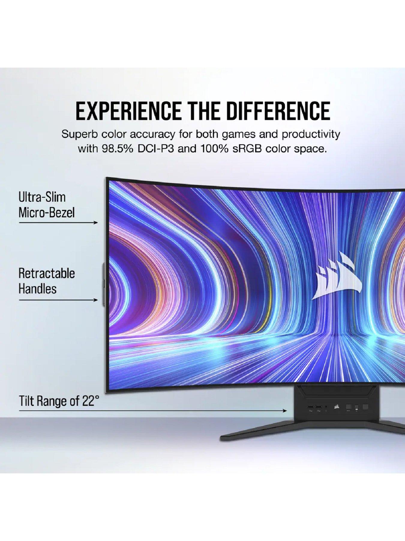 CORSAIR Xeneon Flex 45WQHD240 45-inch Widescreen OLED Black Bendable ...