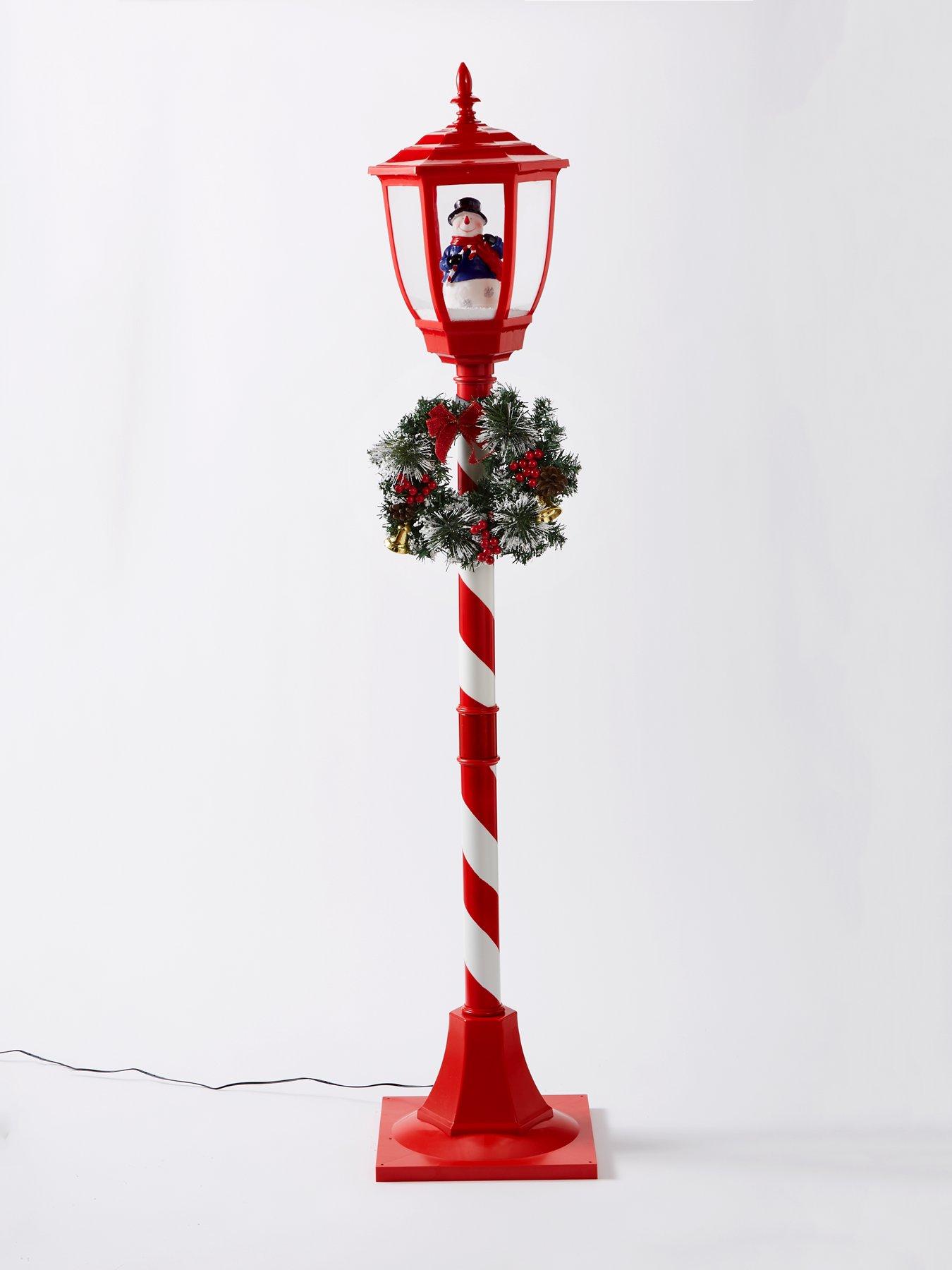 Very Home 5ft LED Snowing Street Lamp Outdoor Christmas Decoration | Very