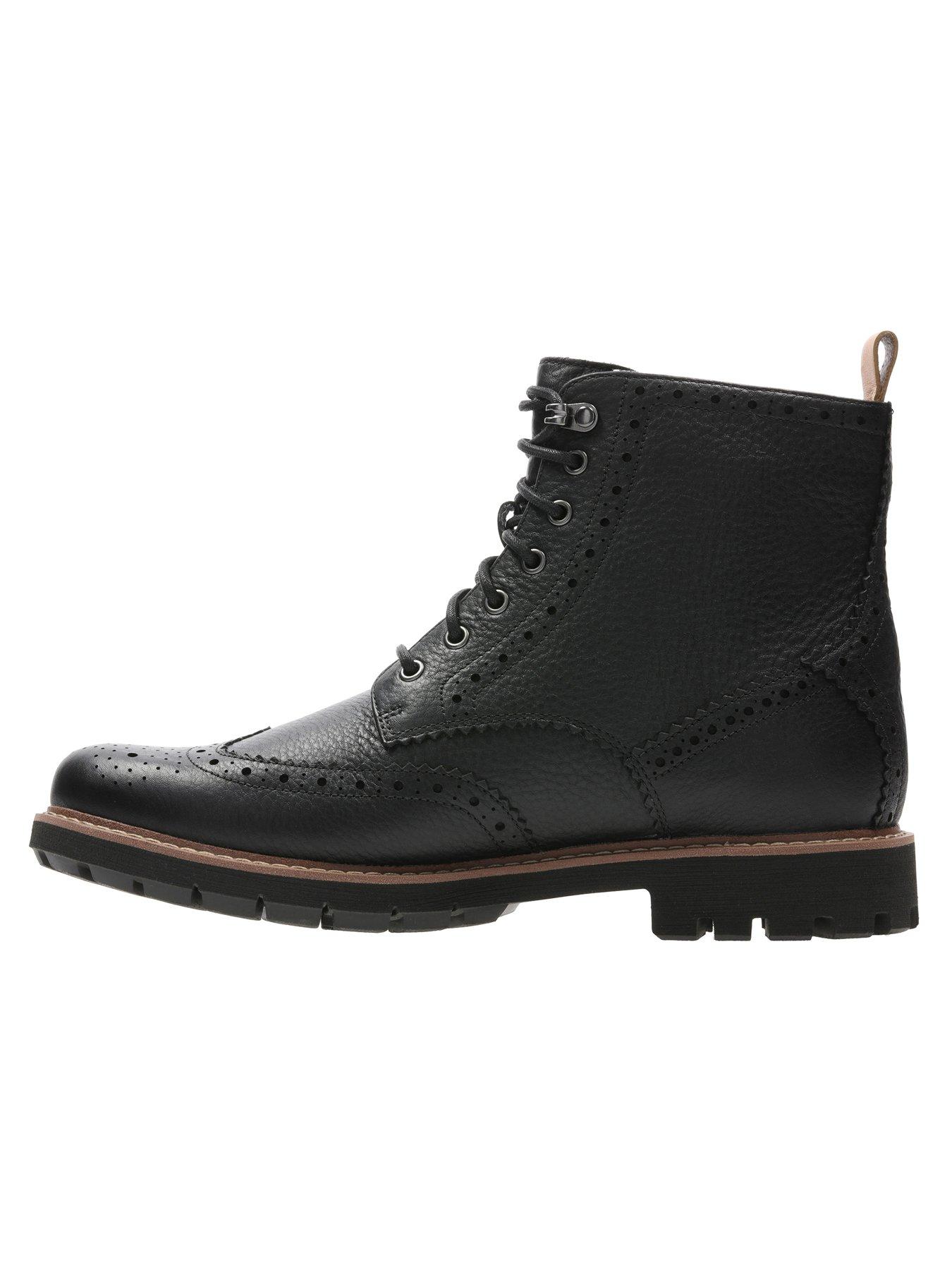 Clarks Batcombe Lord Brogue Boots - Black | Very
