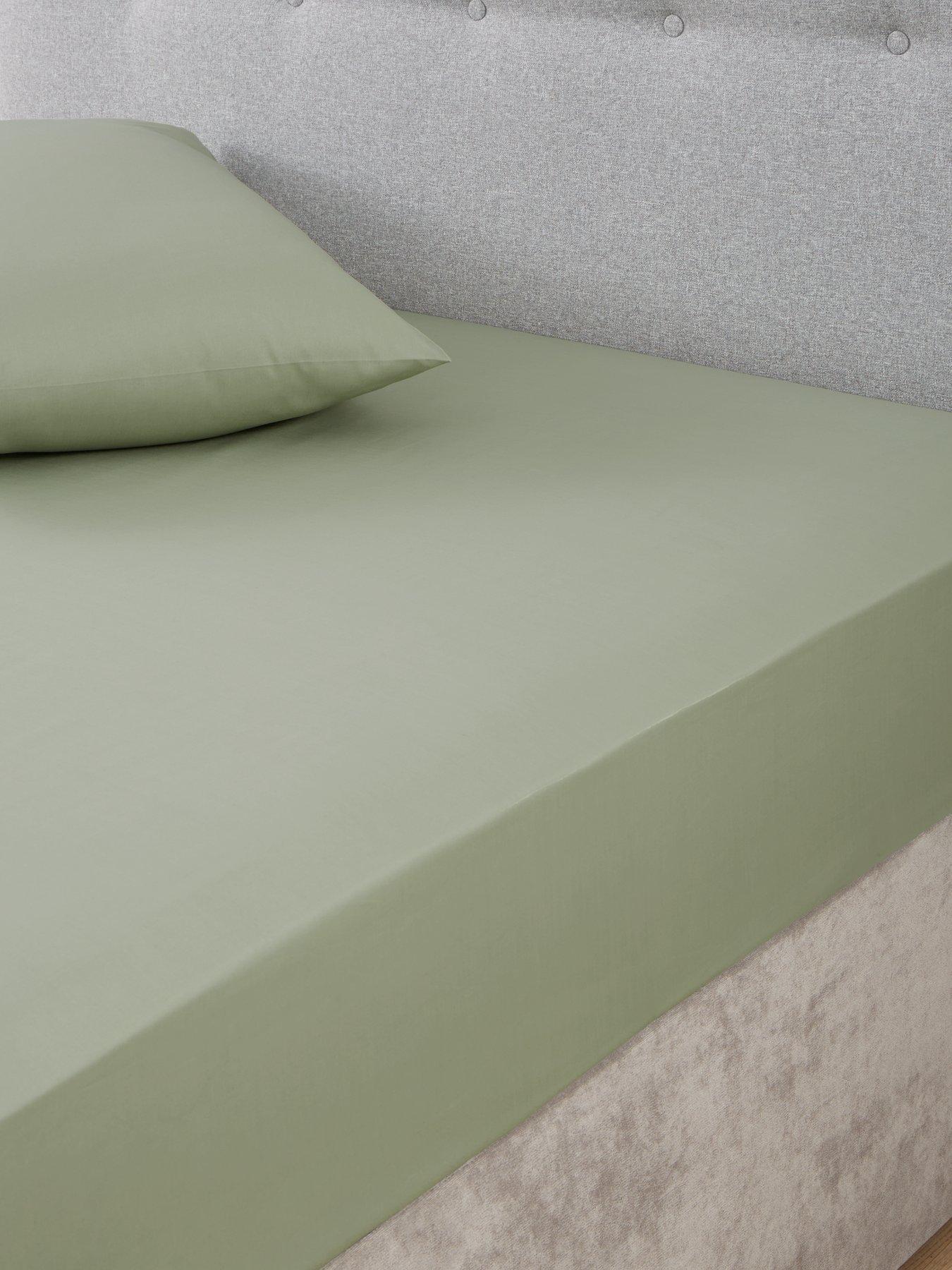 Home & Garden | King 5ft | Green | Fitted Sheets | Bedroom | 180 | Very