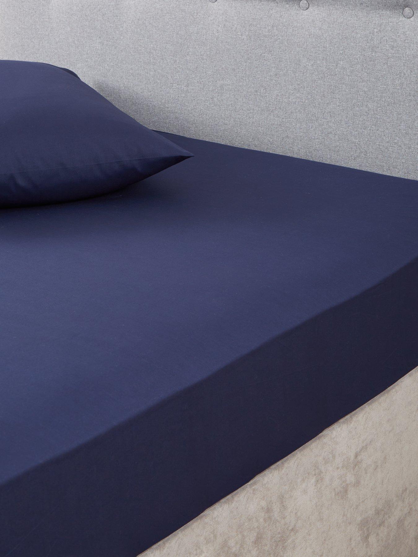 Bed Linen | Plain | 32cm | Blue | Fitted Sheets | Home & Garden | Very