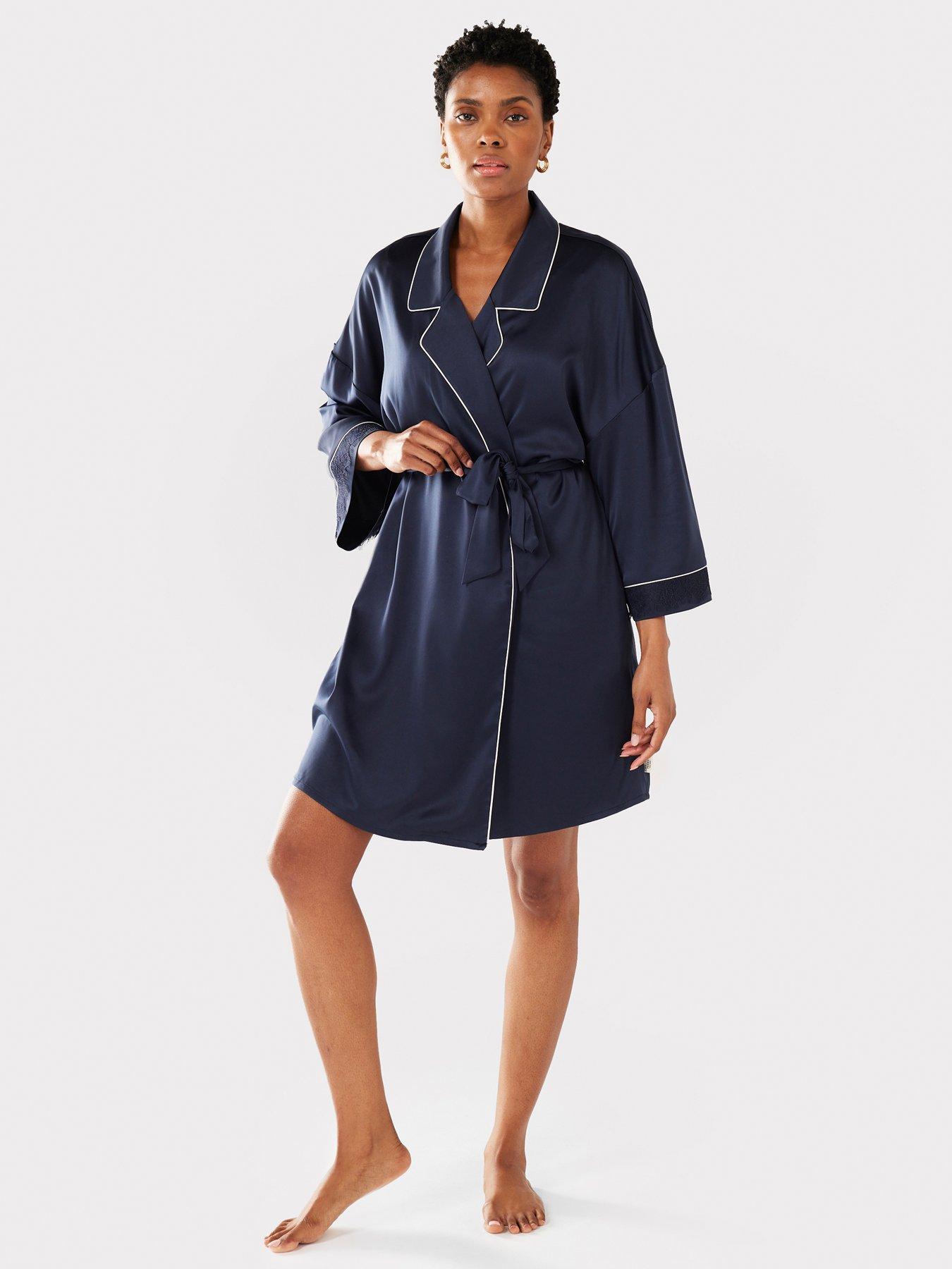 CHELSEA PEERS Kimono Robe with Lace Cuff | Very