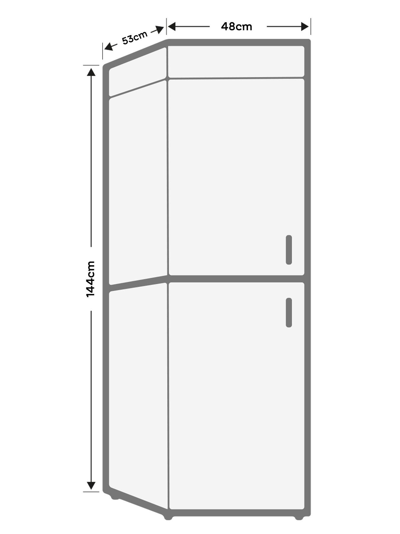 Swan SR15690W 48cm Wide, 144cm High, 50/50 Split Compact Fridge Freezer ...