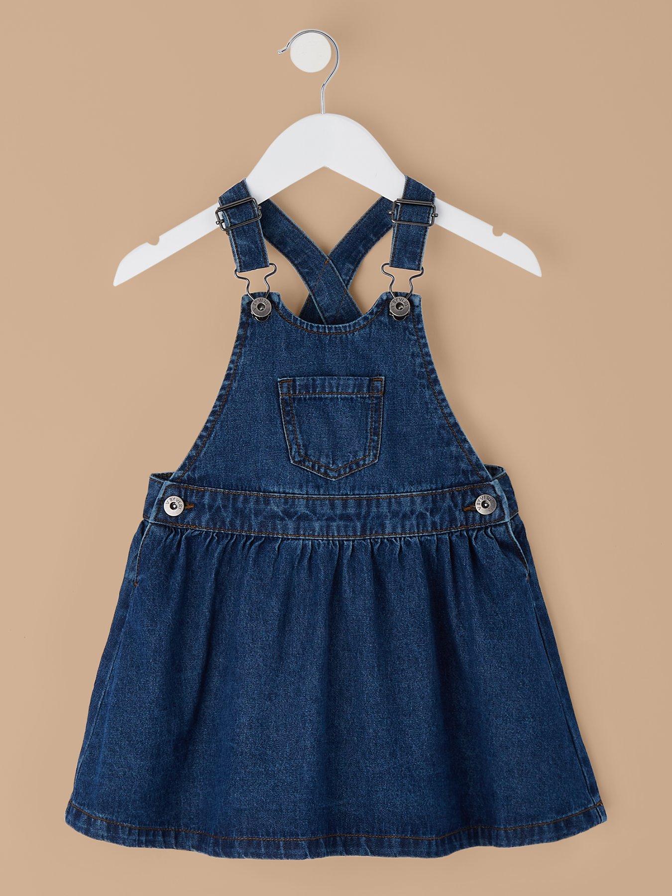 Mini V by Very Girls Denim Pinny Dress - Blue | Very