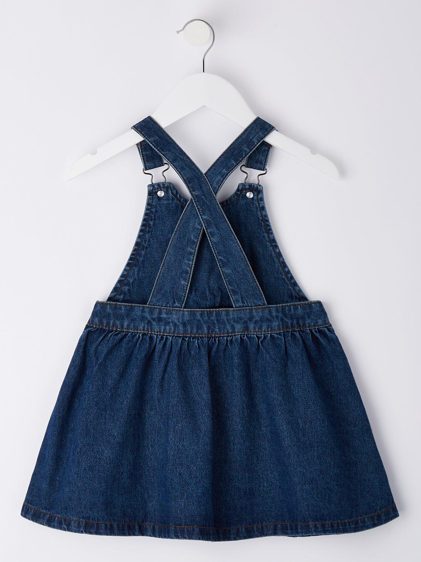 Mini V by Very Girls Denim Pinny Dress - Blue | Very