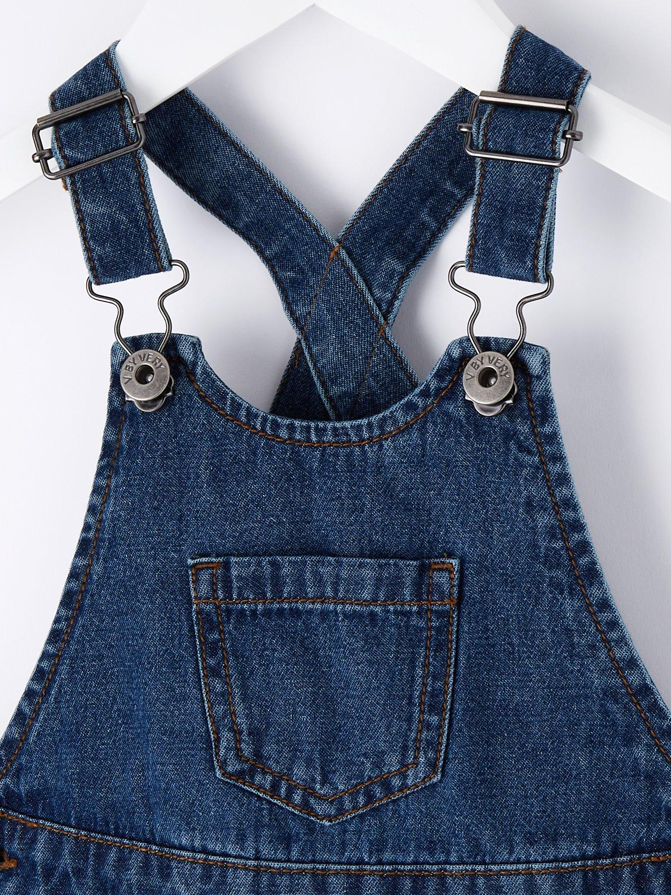 Mini V by Very Girls Denim Pinny Dress - Blue | Very