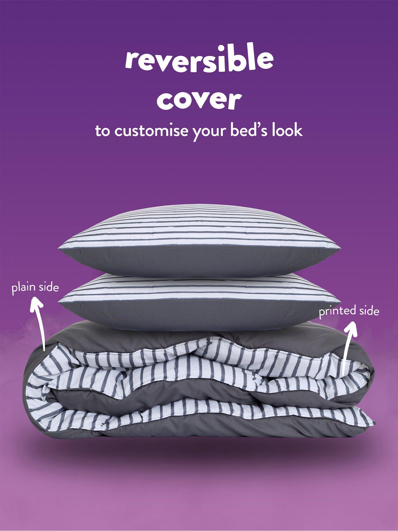 Slumberdown Coverless Comfort Printed Stripe 10.5 Tog Duvet - Grey ...