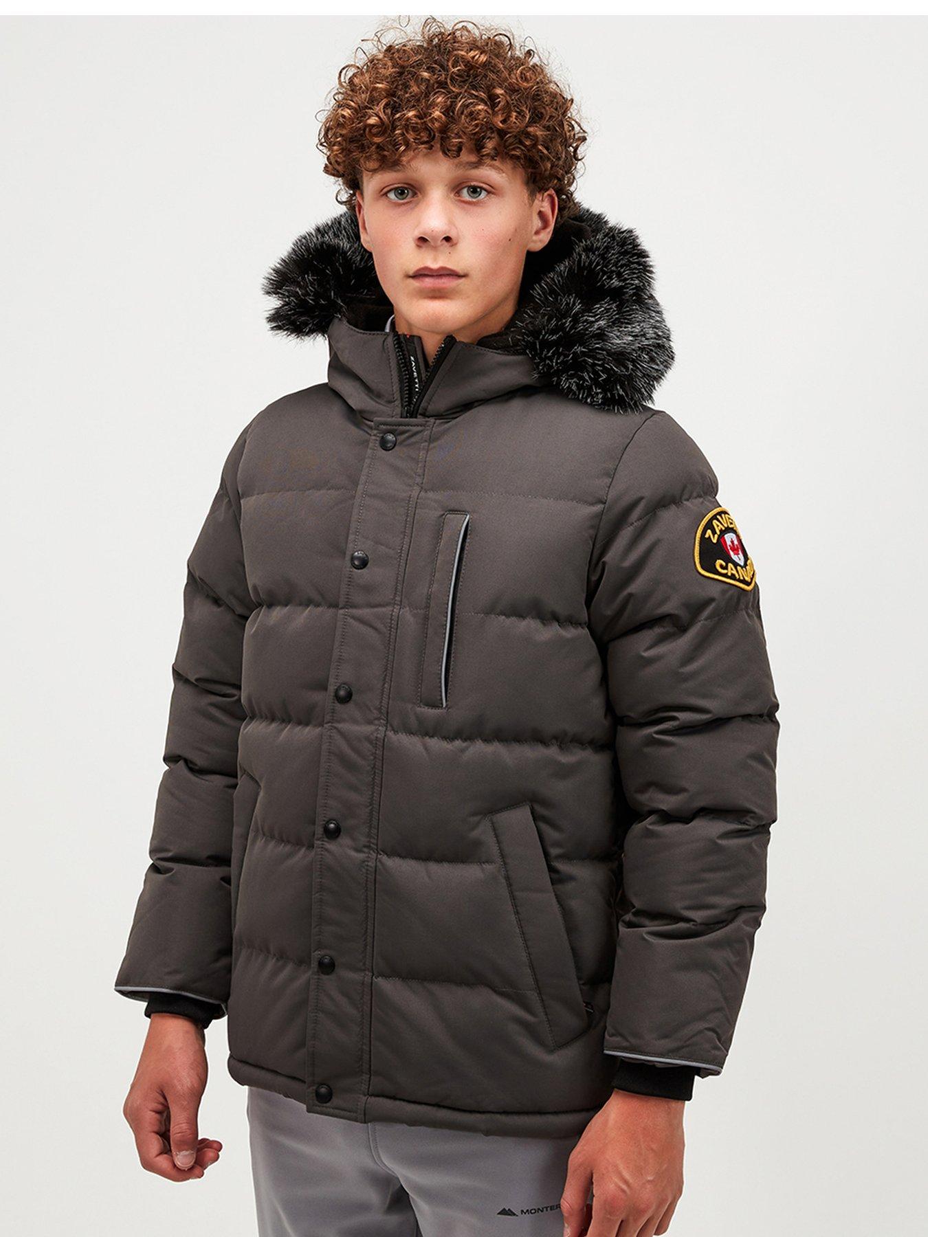 Zavetti Canada Junior Oshawa 3.0 Padded Parka Coat - Grey | Very.co.uk